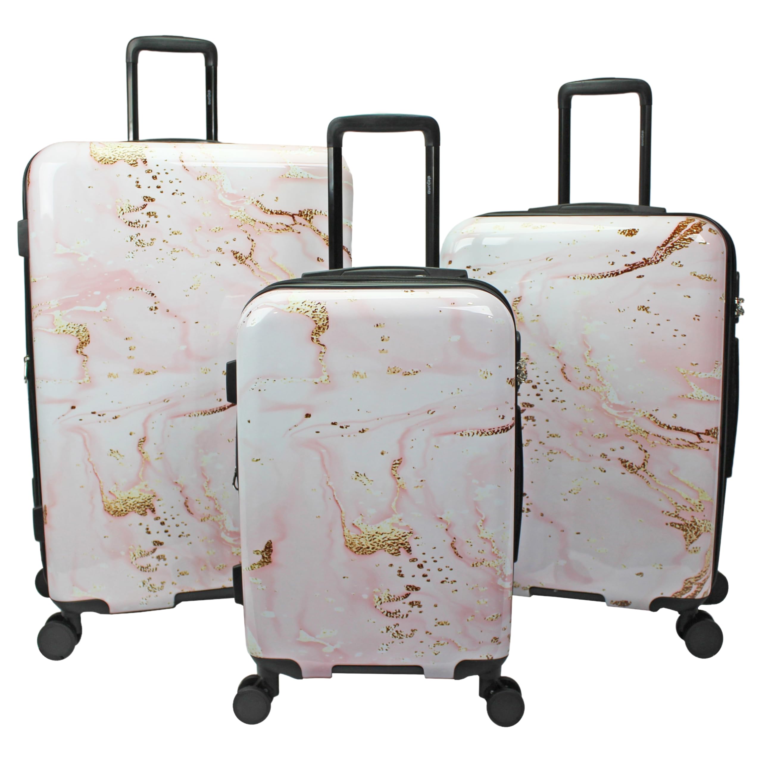 Amazon.com | World Traveler Dejuno Pink Marble Expandable Spinner ...