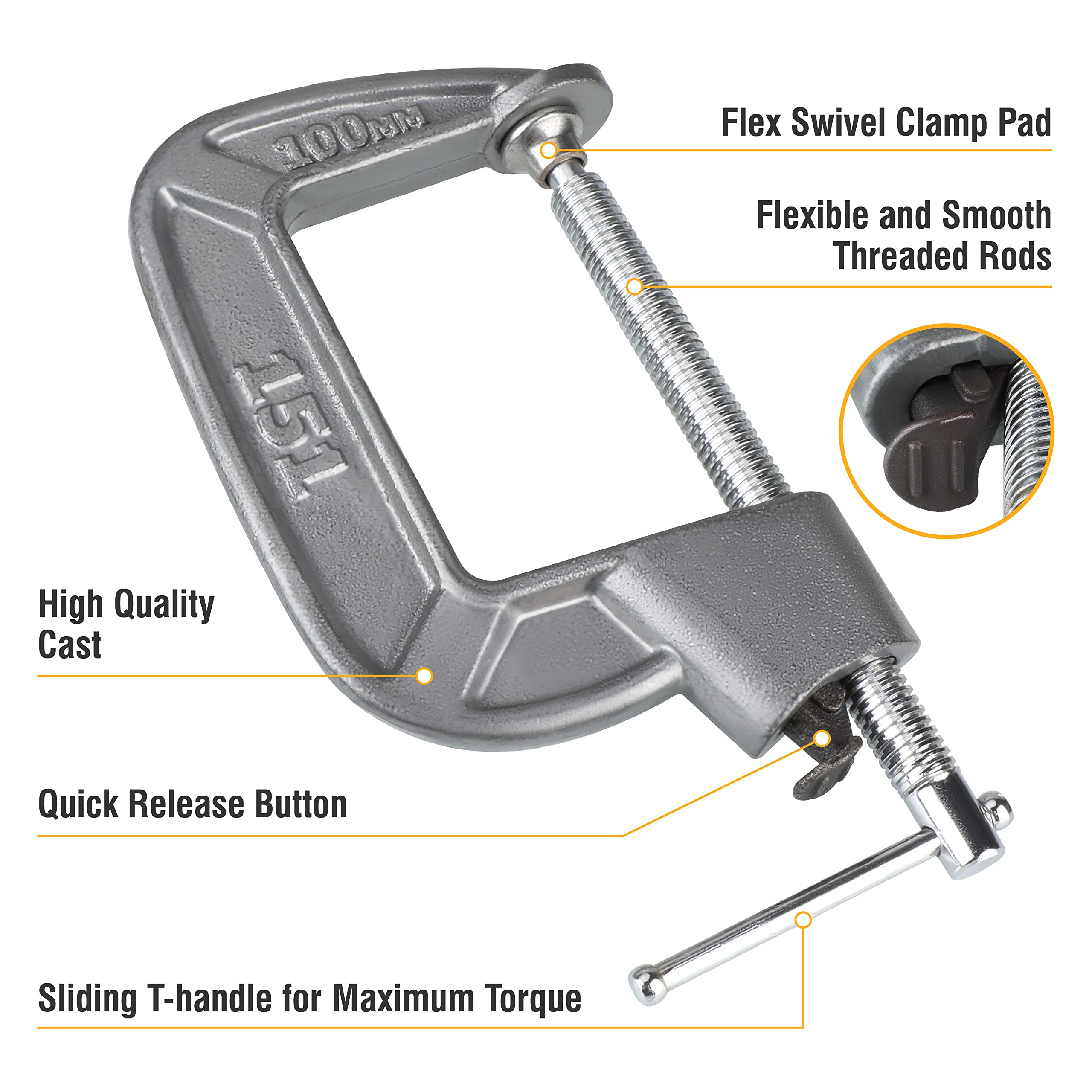 Snapklik.com : Olympia Tools 4In X 3In Turbo Clamp