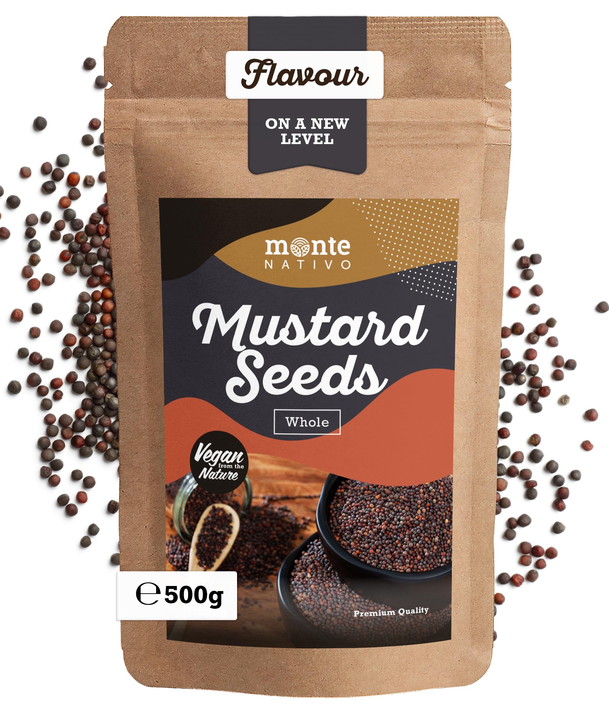 Mustard Seeds Monte Nativo (500g) - Black Mustard Seeds for Cooking ...