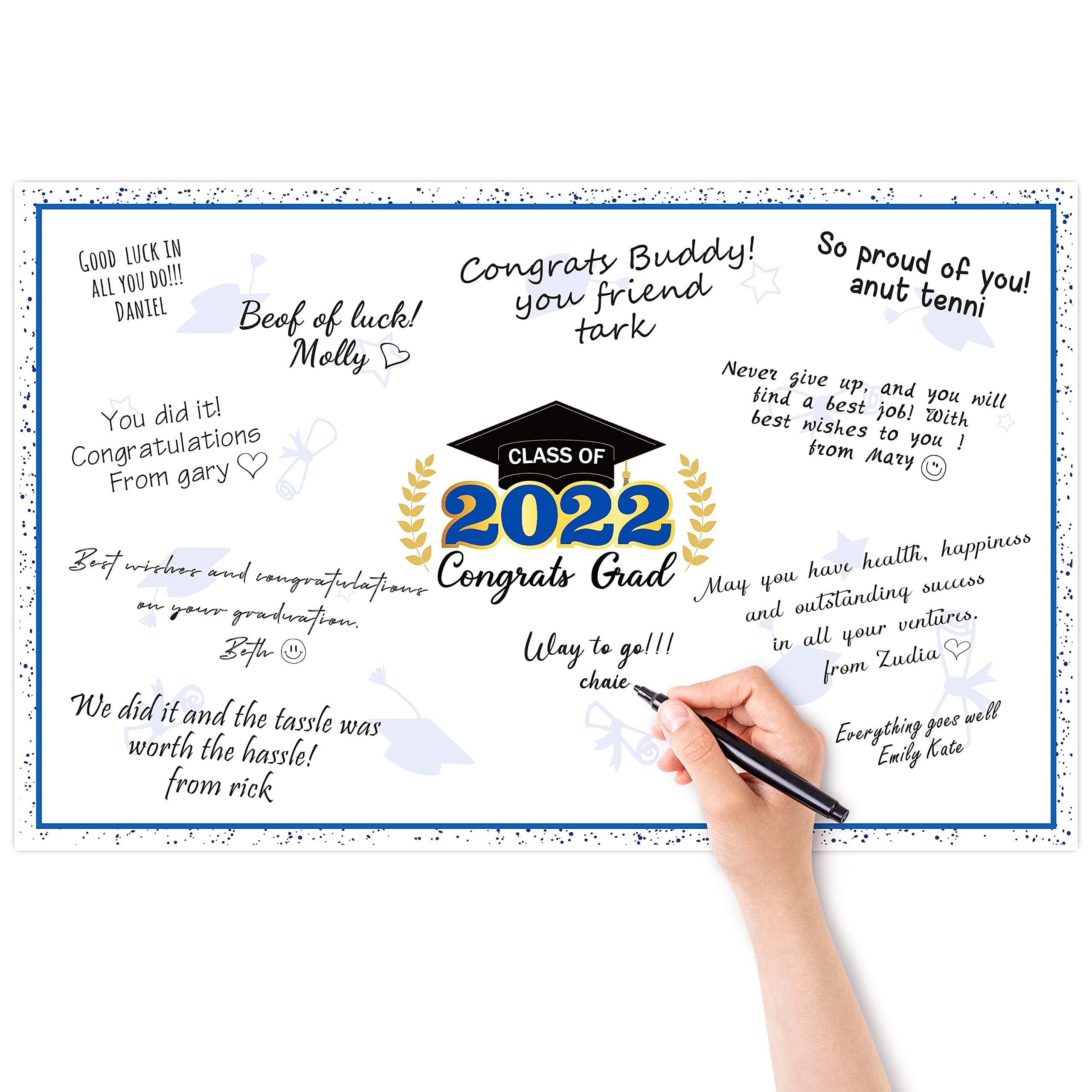 Buy Haooryx 2022 Graduation Large Signature Guest Book Board Congrats ...