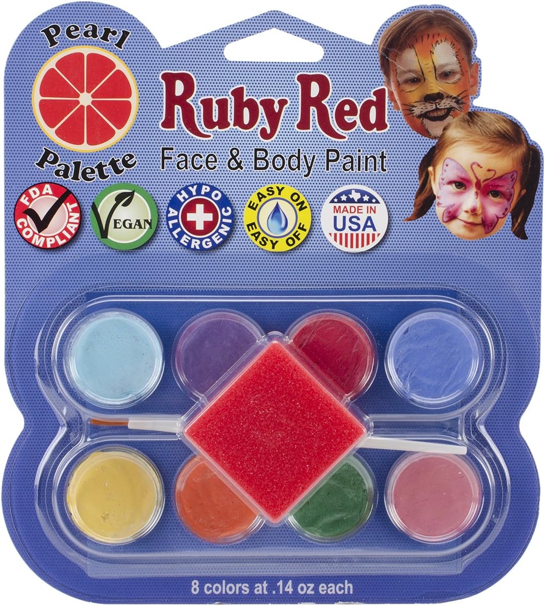 Amazon.com: Ruby Red Face Paint Kit, Pearl