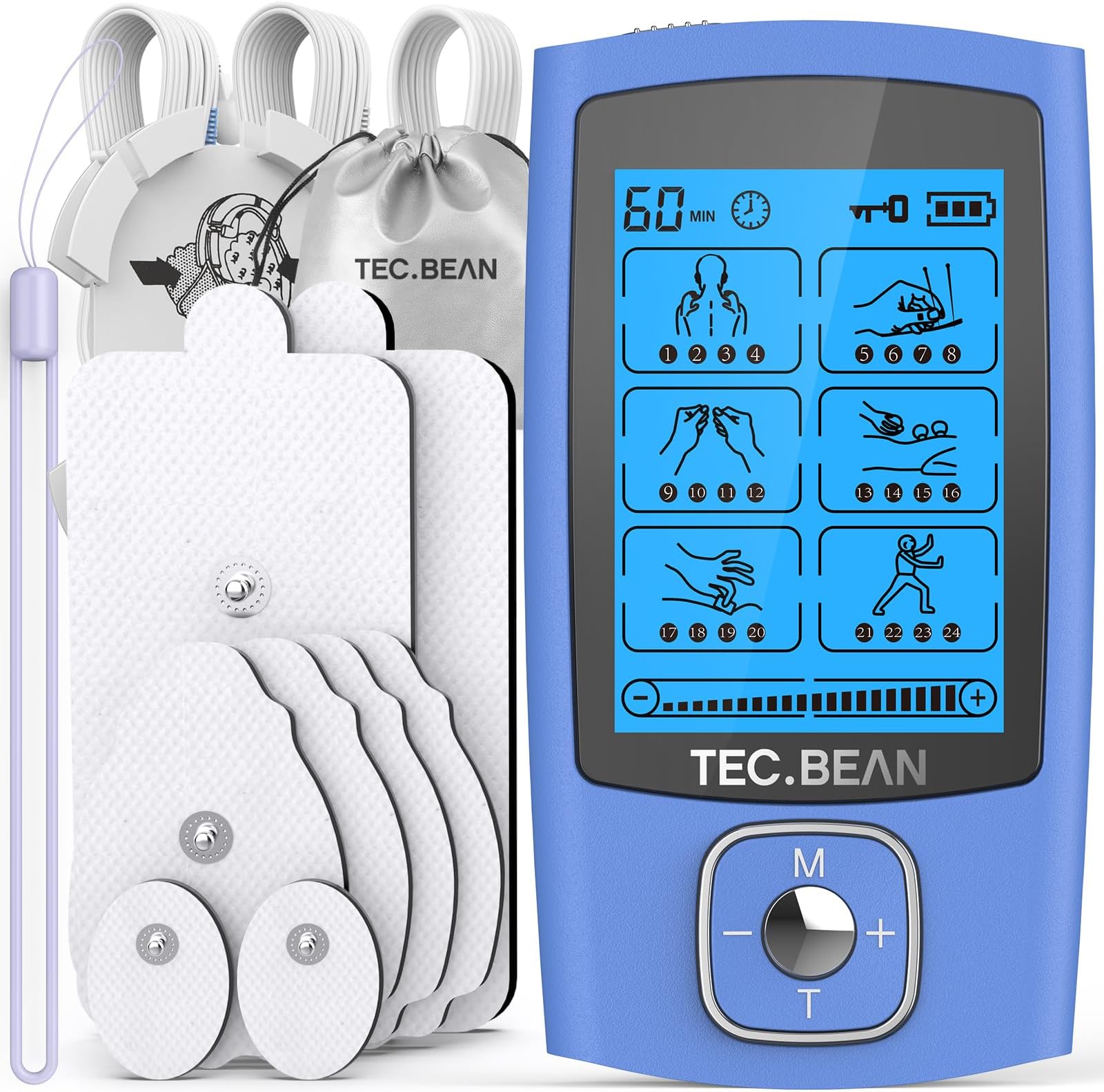Amazon.com: TENKER TENS Unit Muscle Stimulator, 24 Modes TENS EMS ...