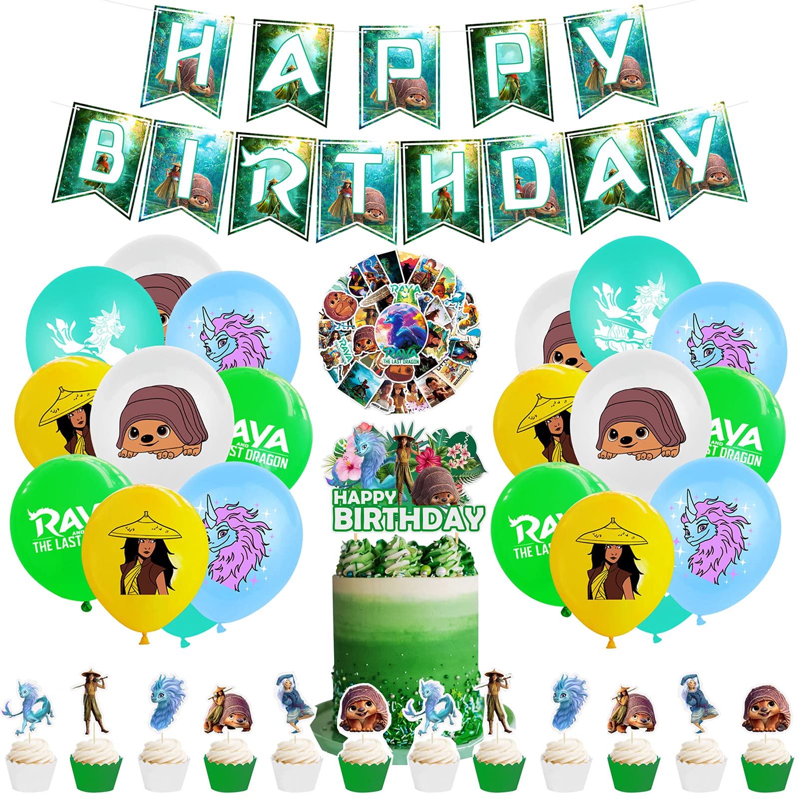 Buy Raya and The Last Dragon Birthday Party Supplies, raya birthday ...