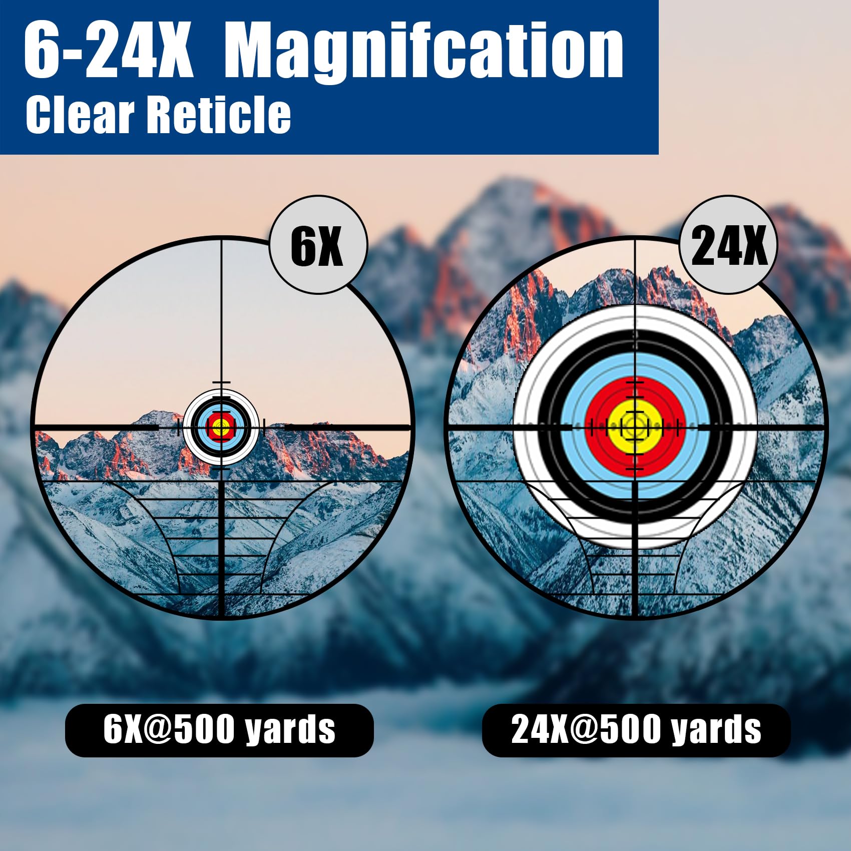 Snapklik.com : UUQ 6-24x50AOG Rifle Scope Includes Green Lens ...