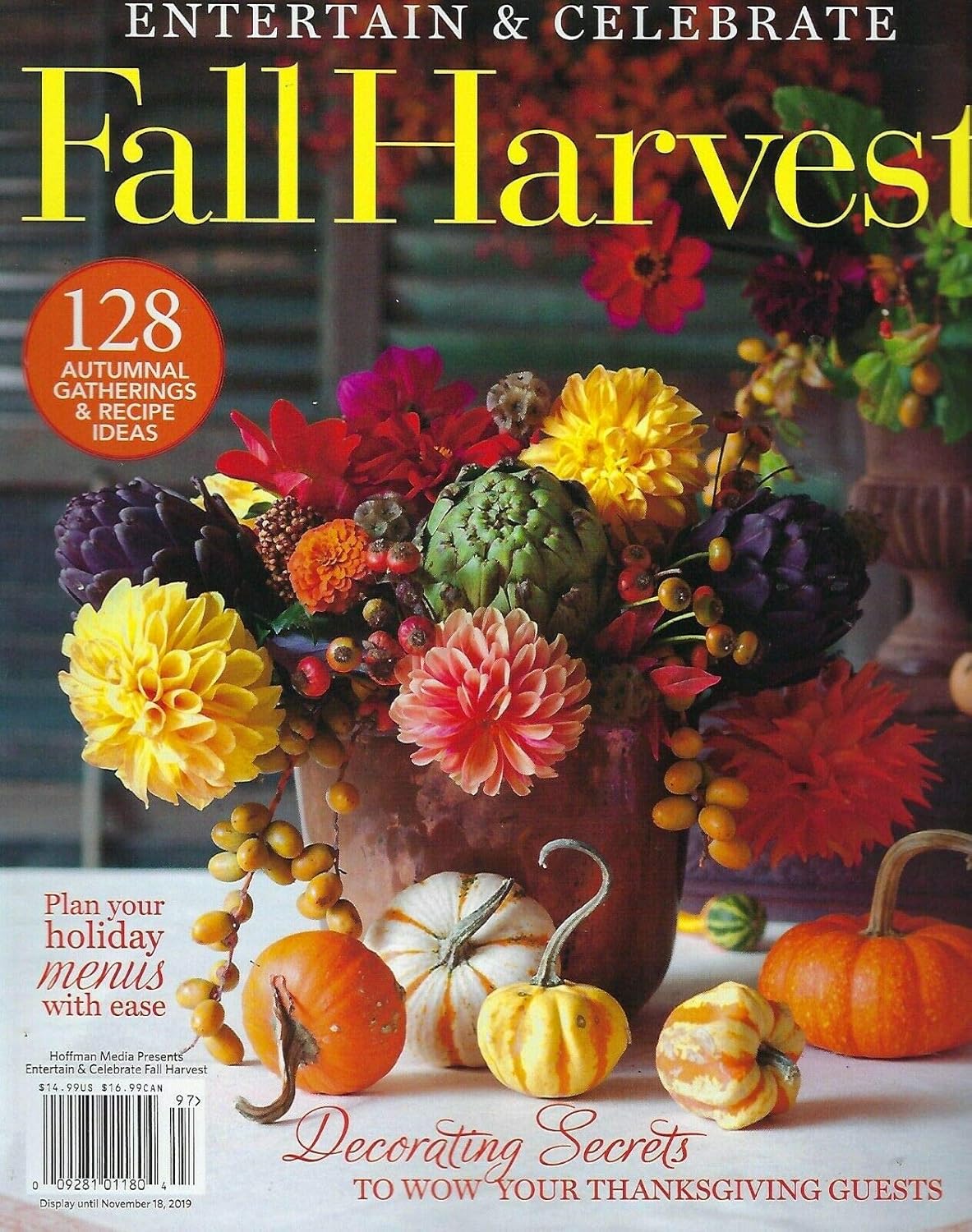 Entertain & Celebrate Fall Magazine Harvest 2019 (128): Amazon.com: Books