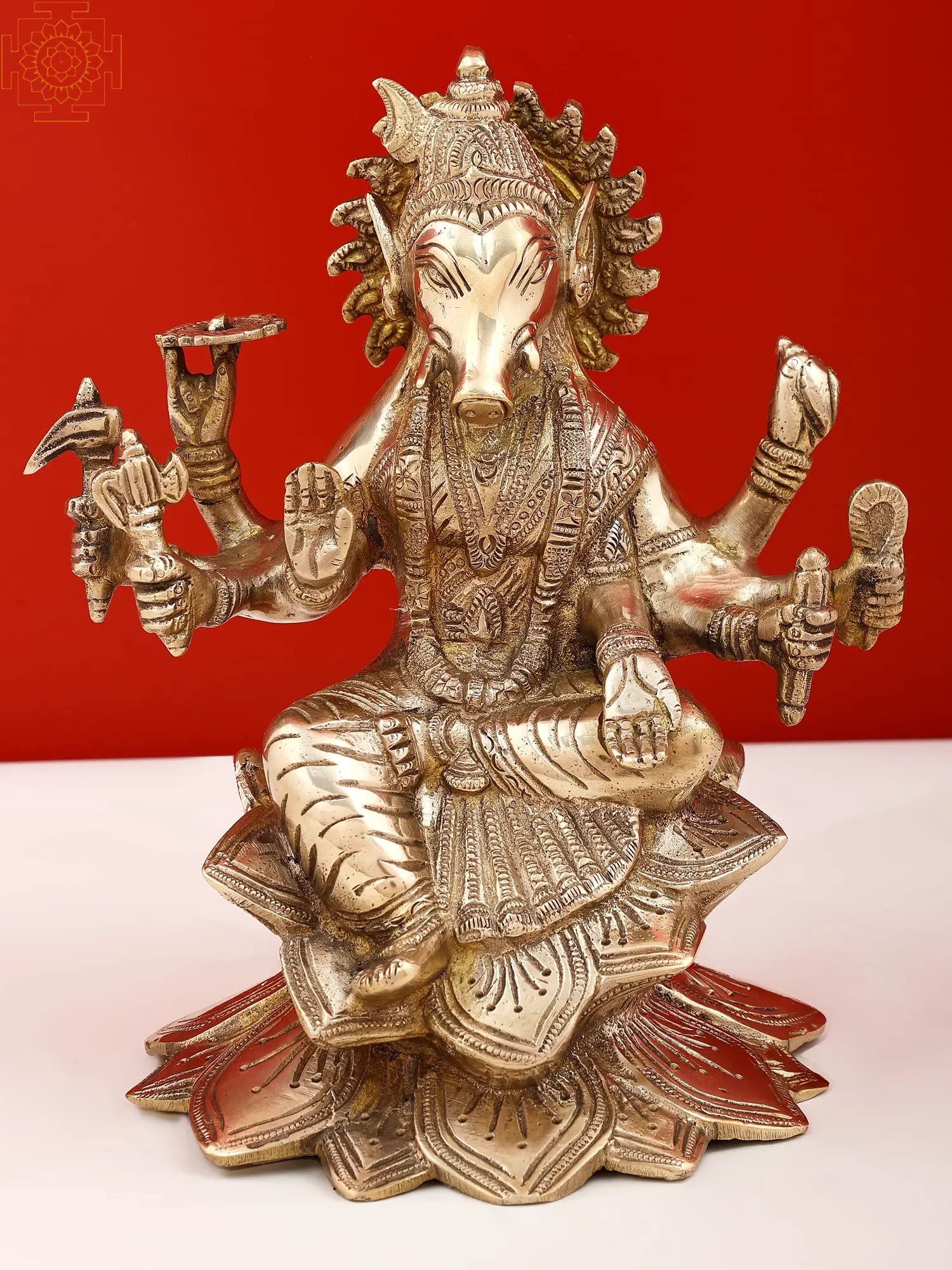 Brass Goddess Varahi Devi Idol Varah Maa Statue