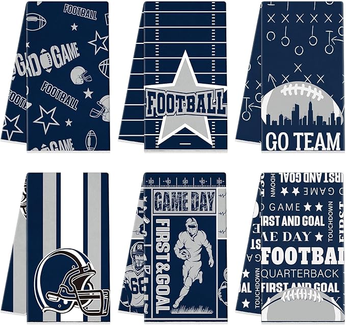 Amazon.com: Peryiter 6 Pcs Football Hand Towels Sport Party Decorative ...