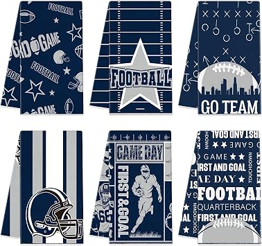 Amazon.com: Peryiter 6 Pcs Football Hand Towels Sport Party Decorative ...