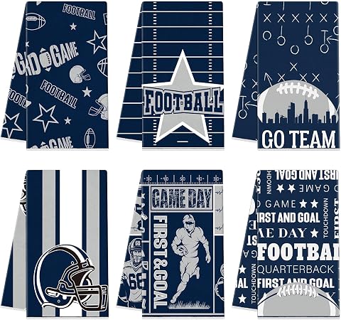 Amazon.com: Peryiter 6 Pcs Football Hand Towels Sport Party Decorative ...