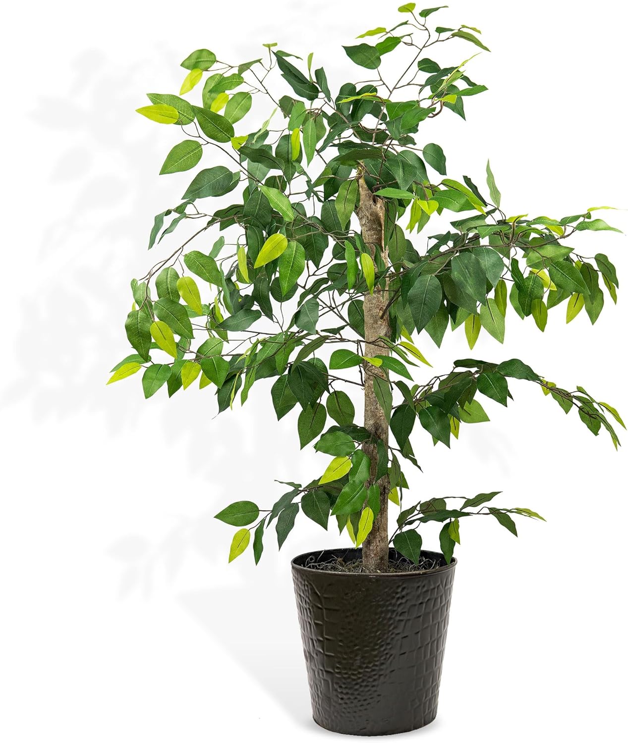 Amazon.com: LCG Florals- 4 ft Artificial Ficus Tree with Real-Wood ...