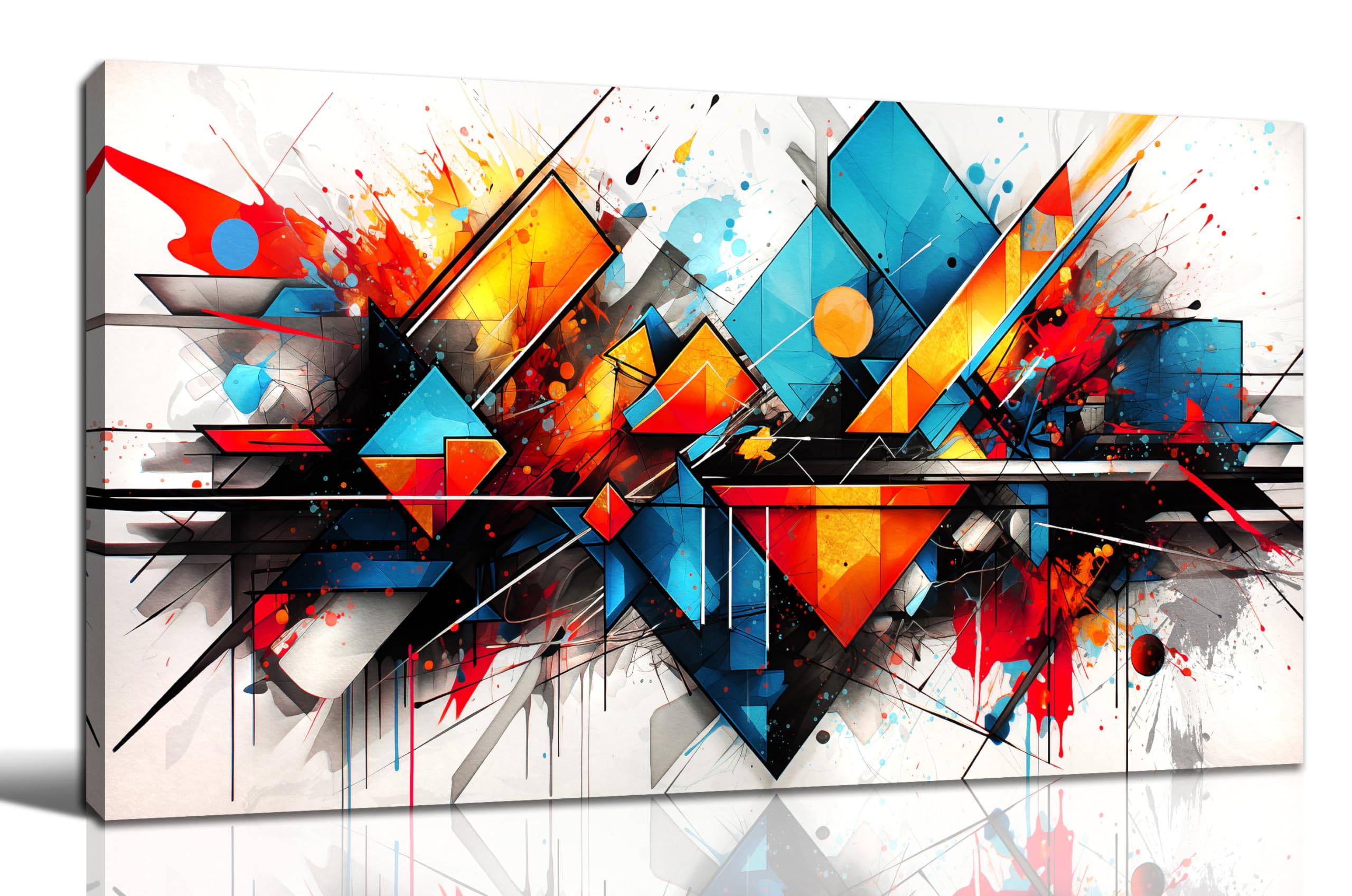 Amazon.com: CIRABKY Abstract Wall-Art for Living Room - Abstract ...