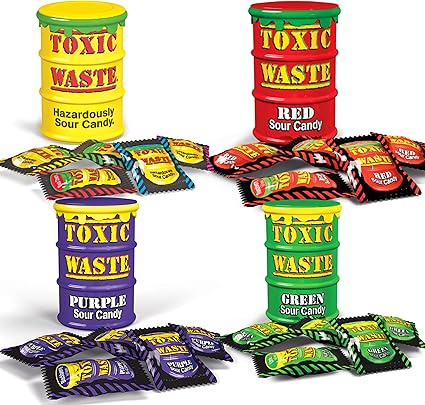 Toxic Waste Mix 4 Pack Bundle - Tubs with Variety of Flavours - Fruit ...