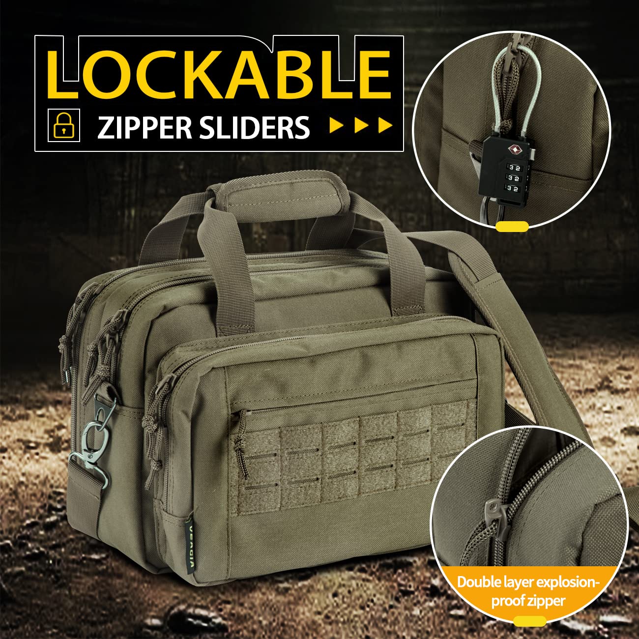 Snapklik.com : VEAGIA Range Bag,Pistol Case,Gun Range Bags For Handguns ...