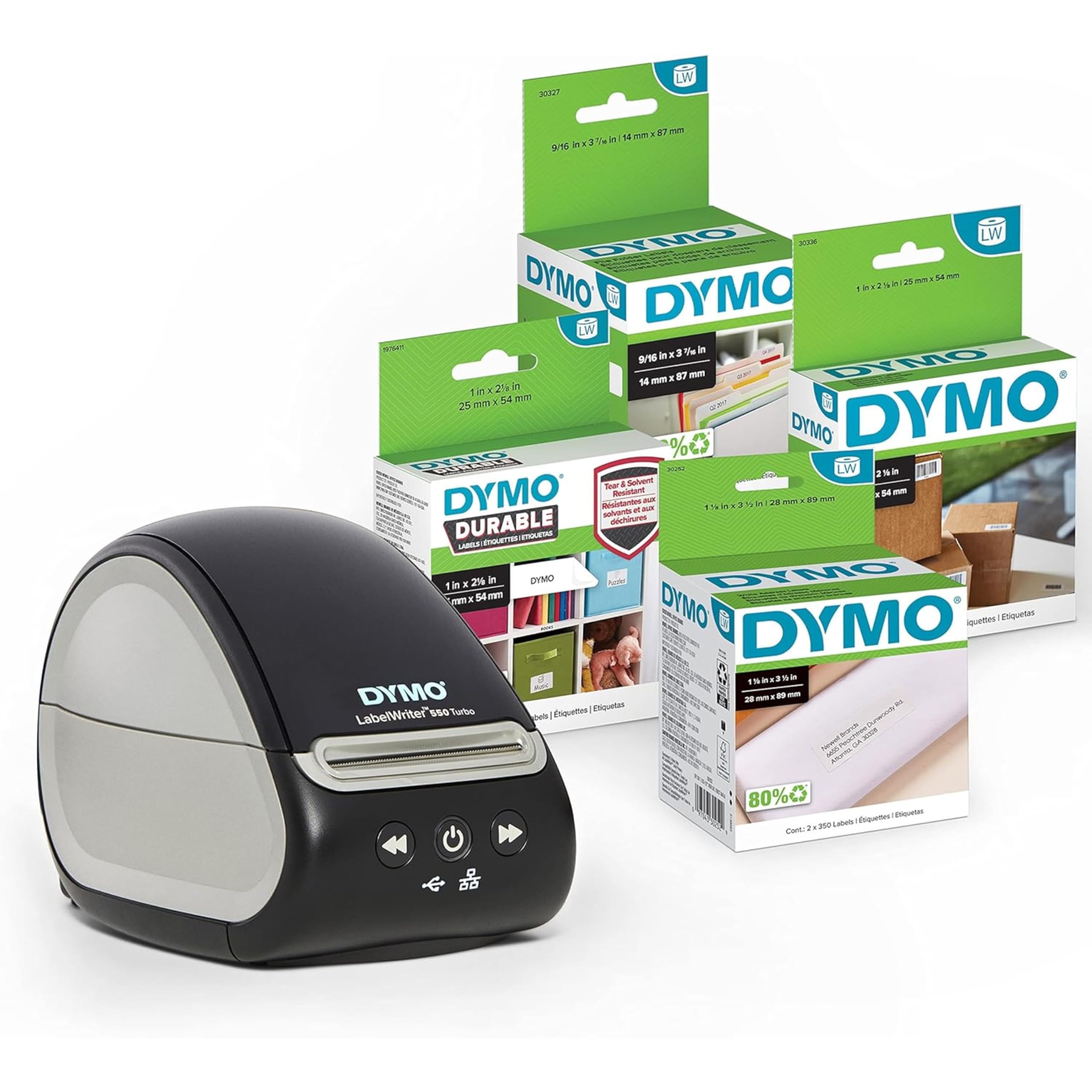 Amazon.com : DYMO LabelWriter 550 Turbo Label Printer Bundle, Label ...
