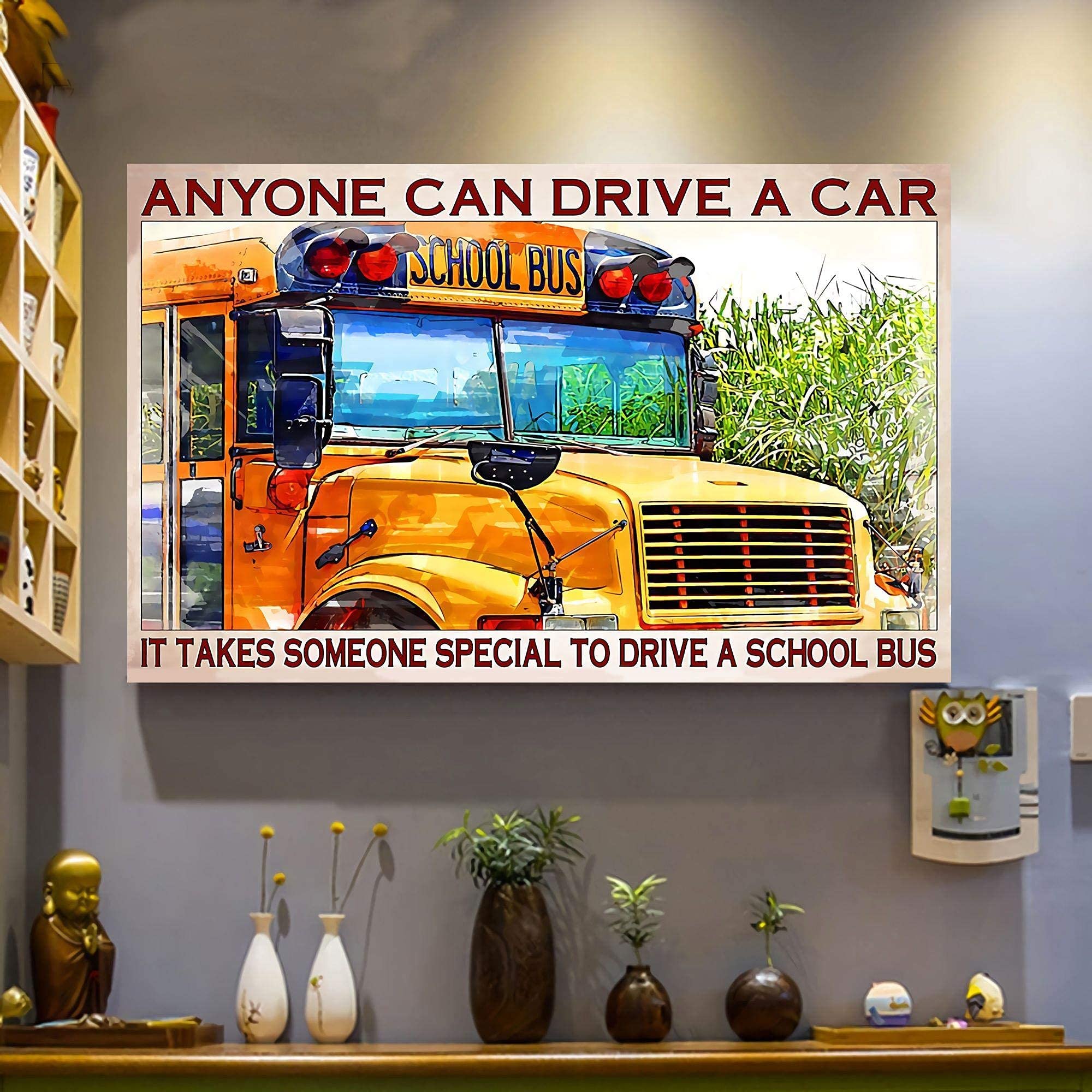 Amazon.com: Vintage Bus Driver Tin Sign Anyone Can Drive A Car It Takes ...