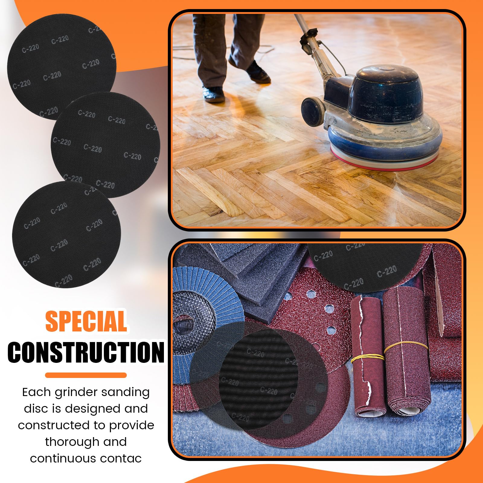 Snapklik.com : 20 Pack 17" Sanding Screen Disc Mesh Floor Sanding ...