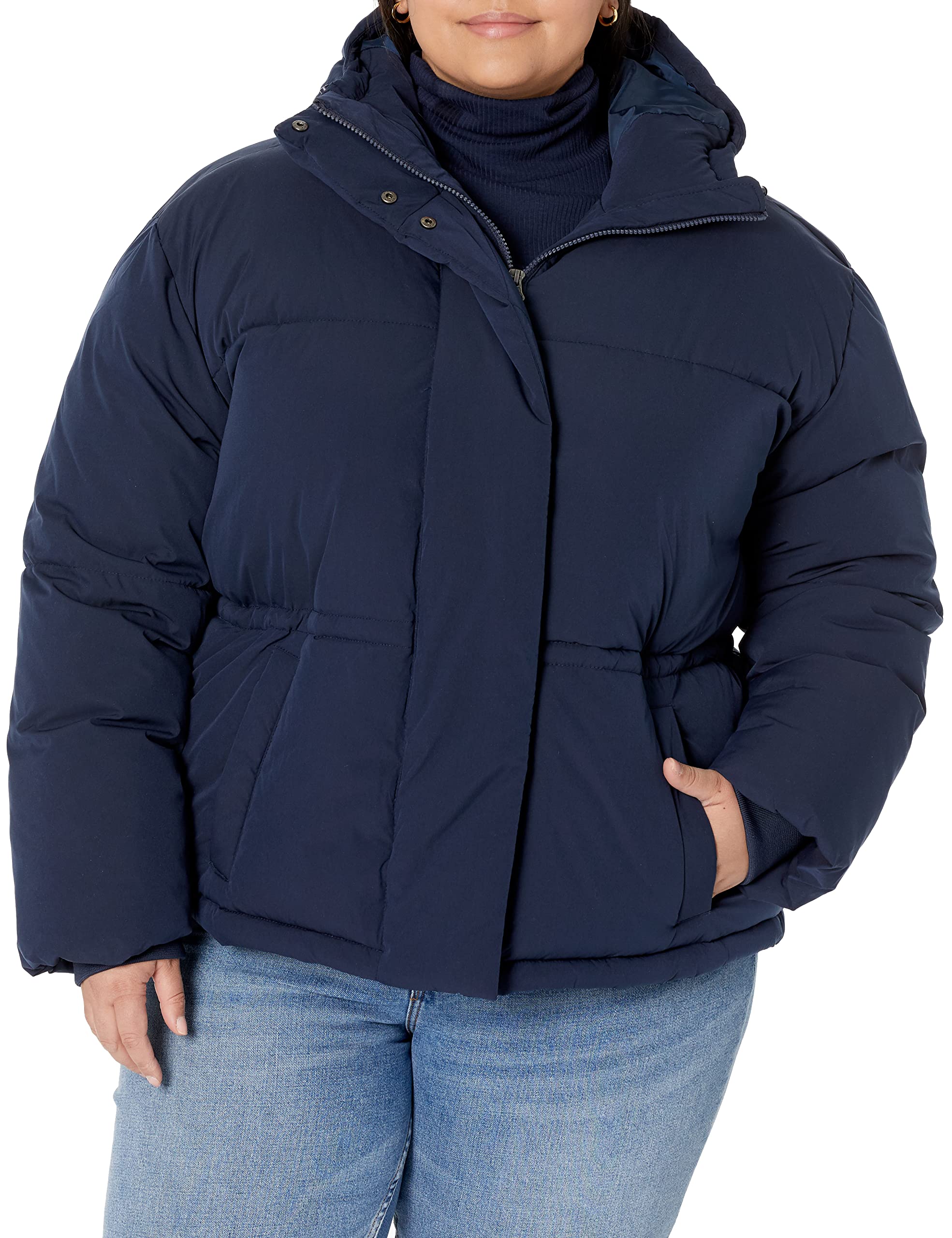 Snapklik.com : Essentials Womens Short Waisted Puffer Jacket