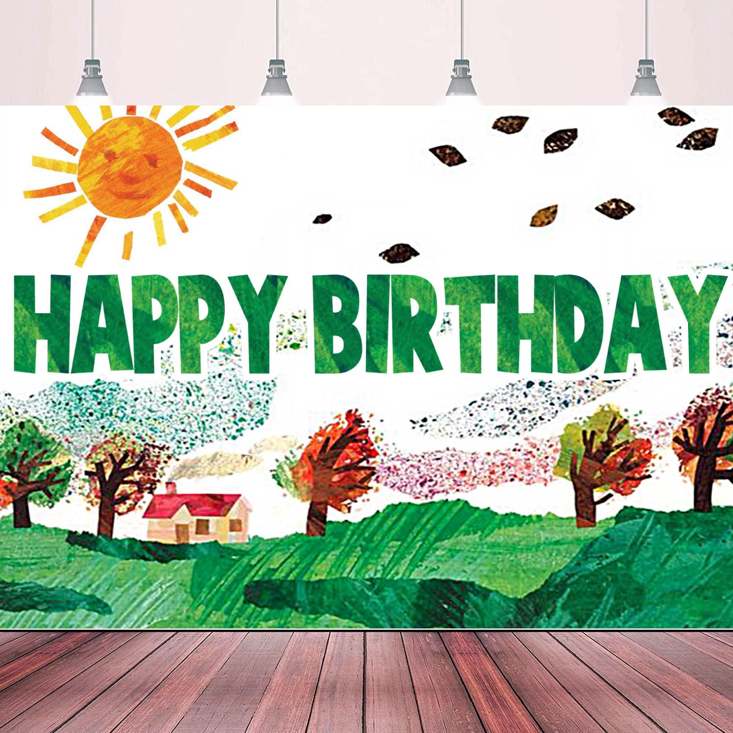 Amazon.com: Cartoon hungry caterpillar birthday decoration Large ...