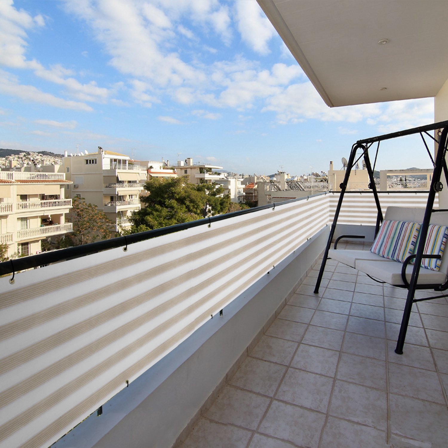 Snapklik.com : Patio 3 X 15 Balcony Privacy Screen Apartment Railing ...
