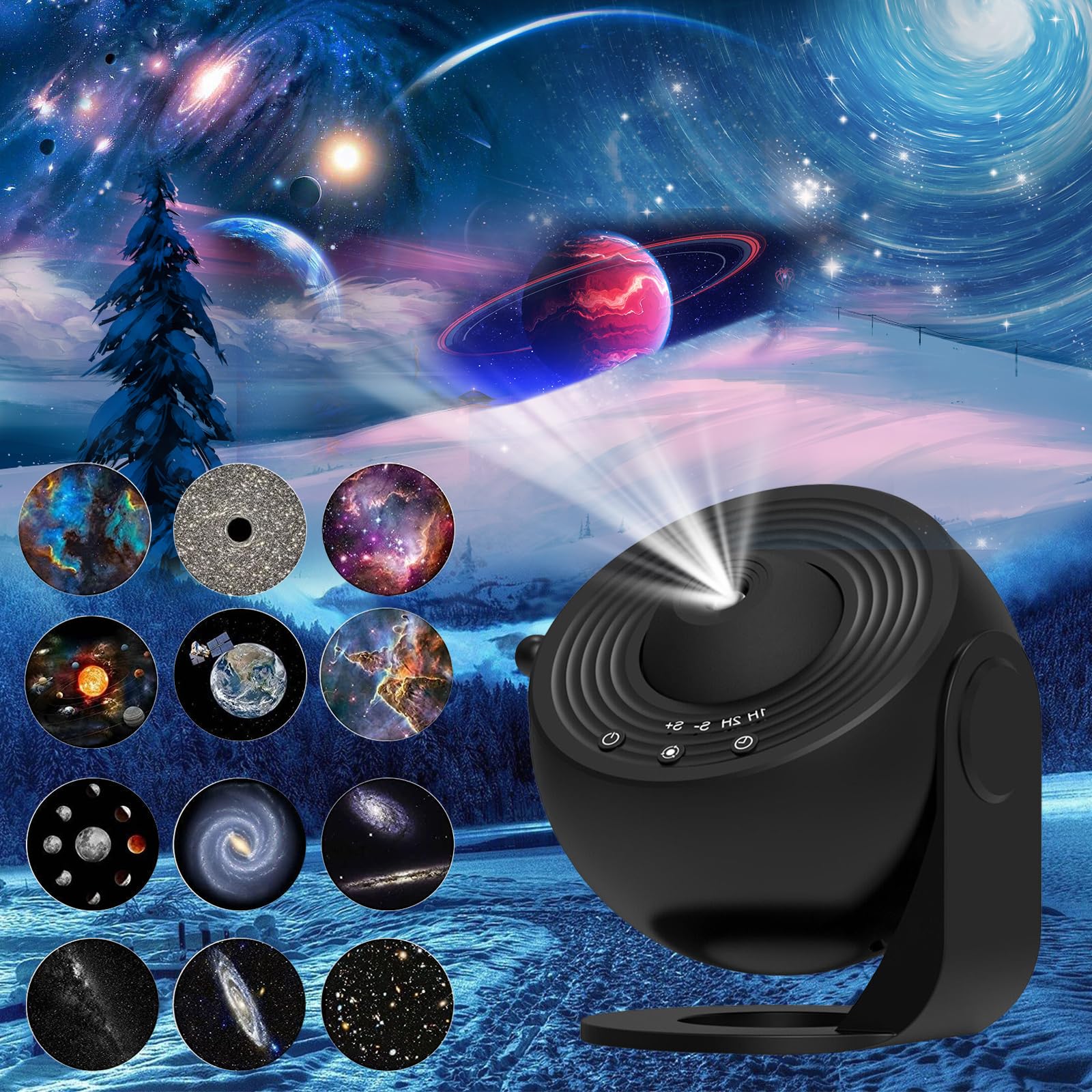 12-in-1 Planetarium Globe Projector, Space Projector, 360° Rotating ...