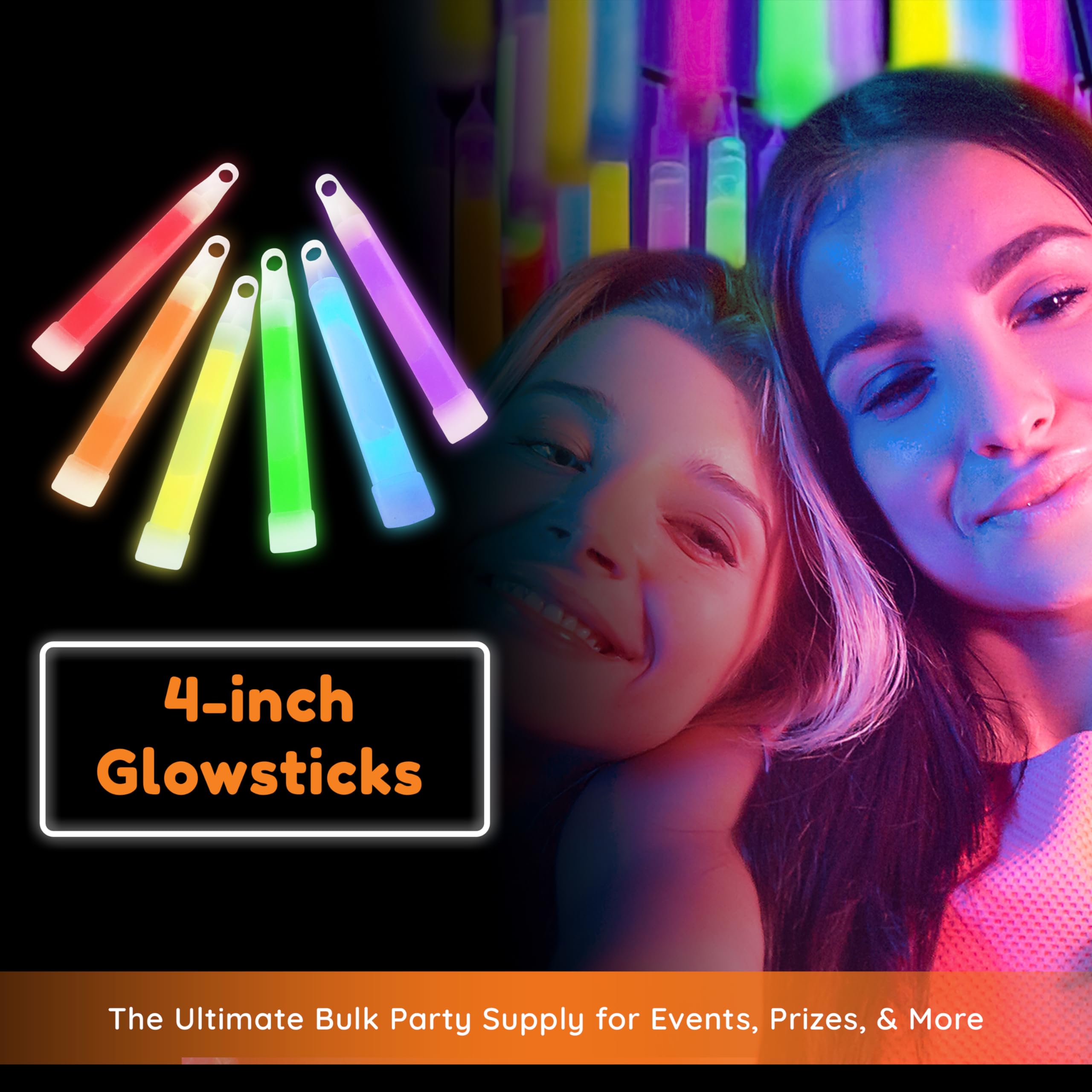 Glow Stick Value Pack Amscan 4-Inch Glow Sticks, 12-Pack – Super Bright ...