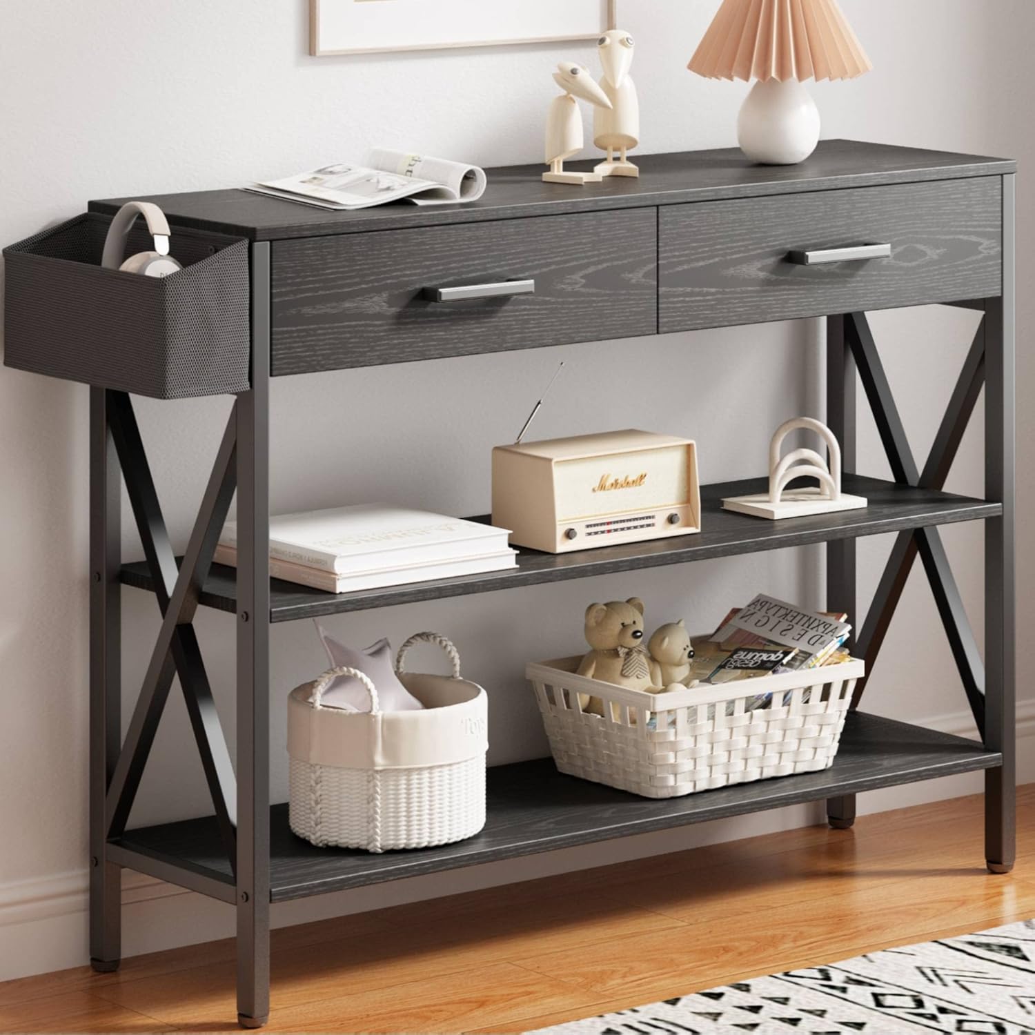 Amazon.com: Gizoon 39" Console Table with 2 Drawers, Industrial ...