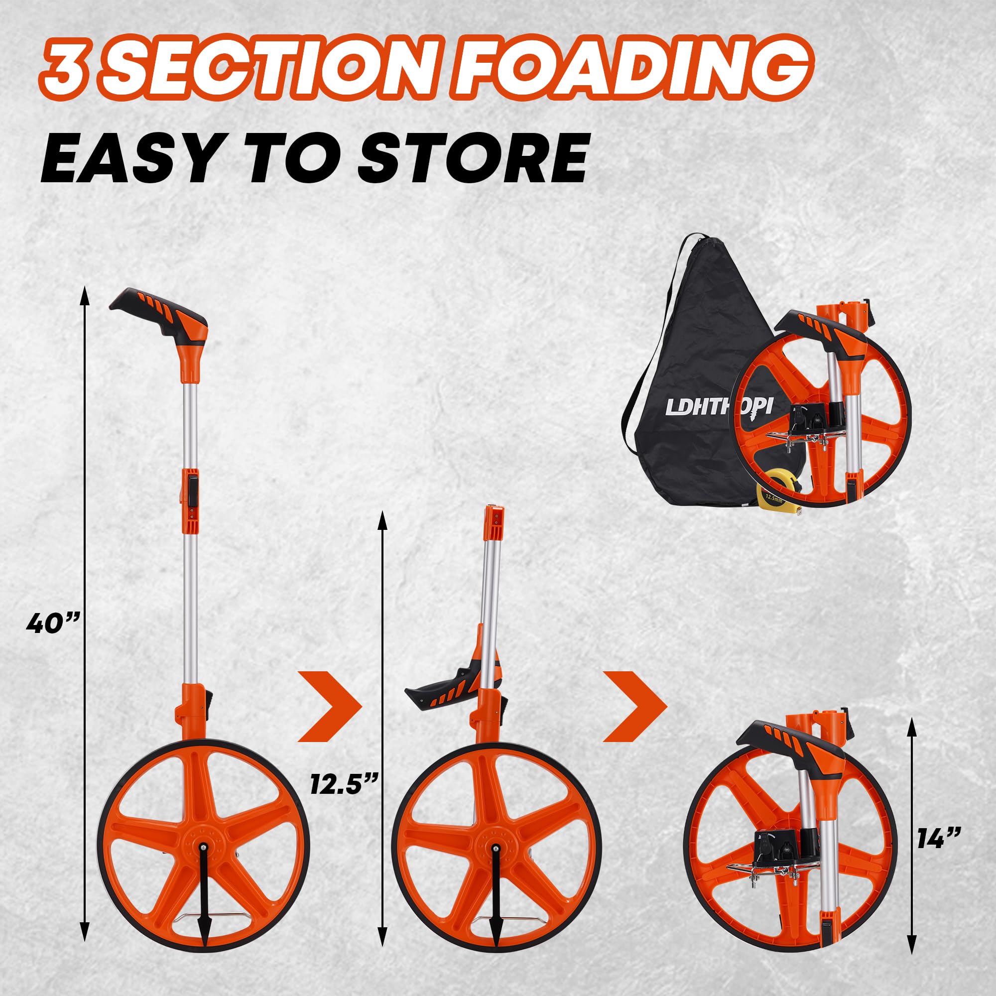 Snapklik.com : 12 Inch Measuring Wheel, MAX9999FT Measuring Wheel In ...