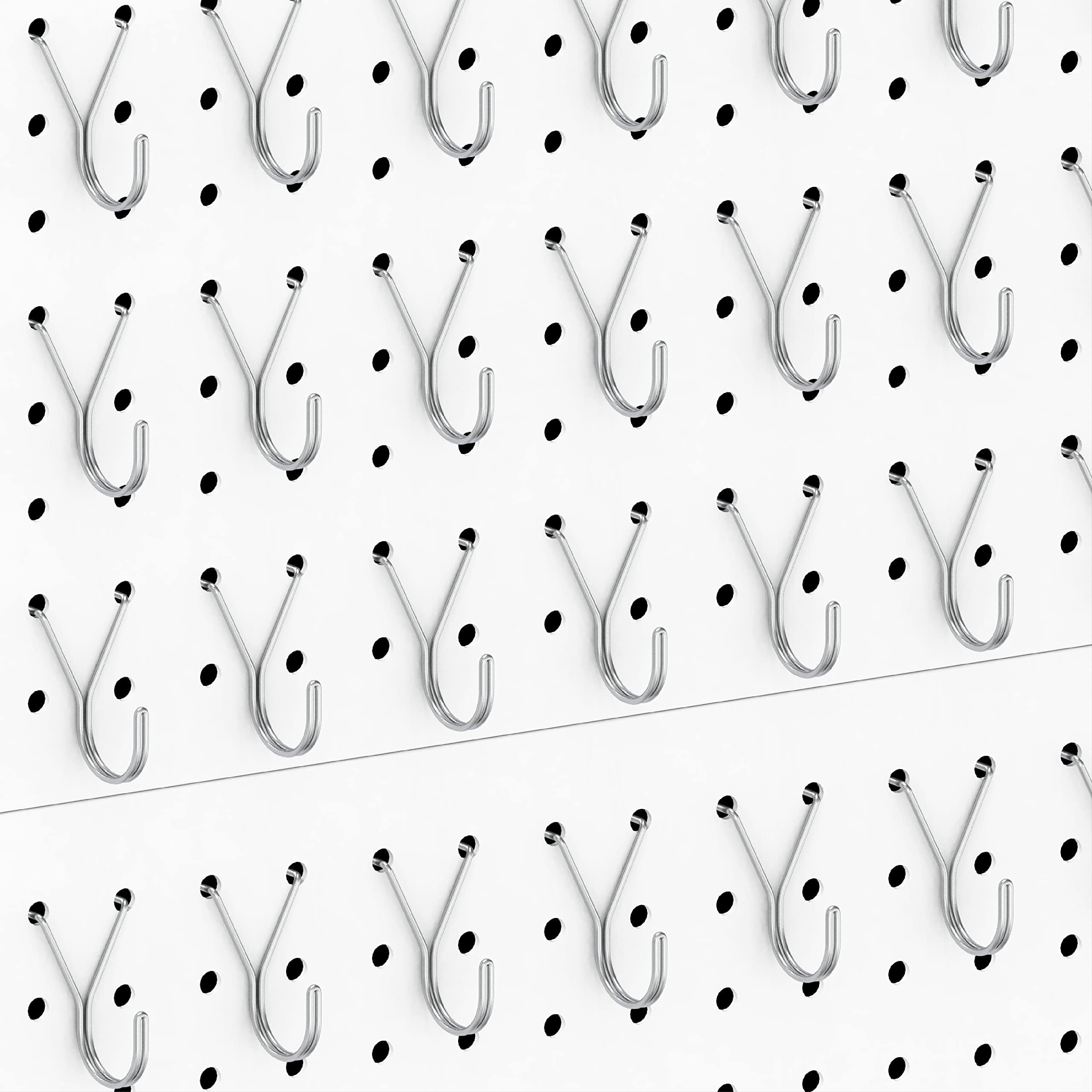 Amazon.com: Right Arrange Stainless Steel Pegboard Hooks 100-Pack 1in J ...