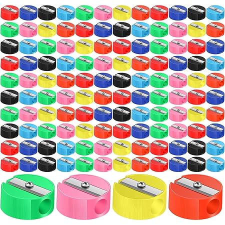 Amazon.com : Glenmal 120 Pieces Pencil Sharpeners Bulk for Kids, Mini ...