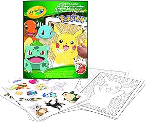 CRAYOLA Pokemon Sticker Colouring Book - 32 Fun Pages and 4 Sheets of ...