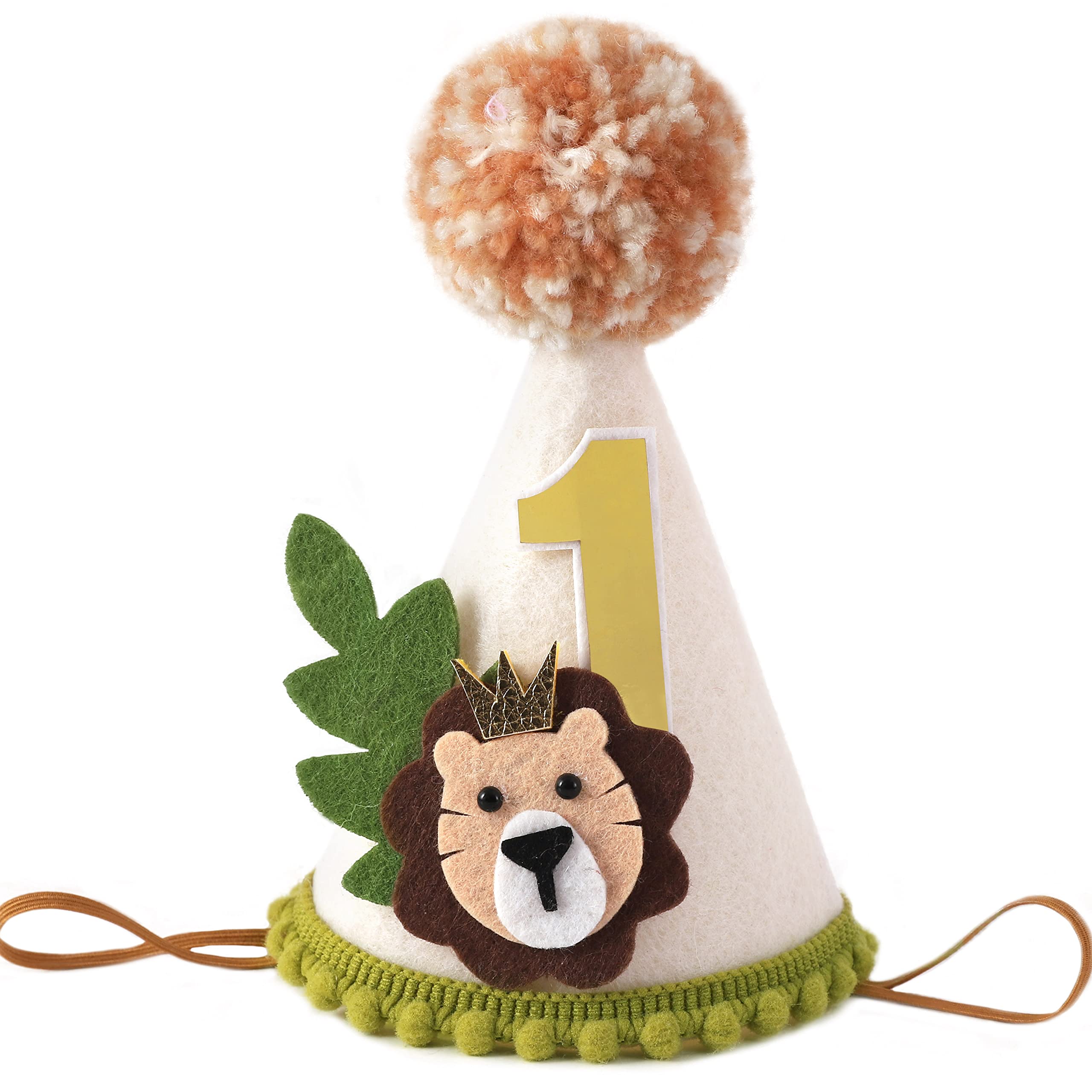 Amazon.com: Lion Theme First Birthday Crown - Wild One Jungle Safari ...