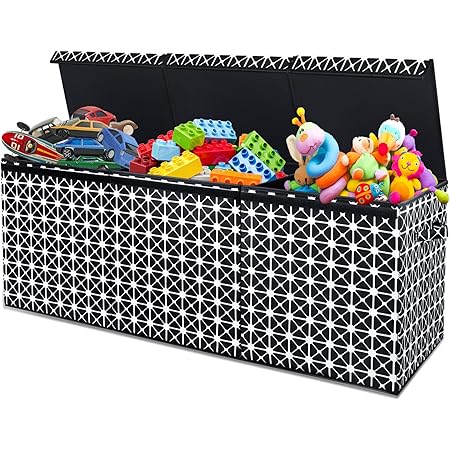 Amazon.com: popoly Large Toy Box Chest with Lid, Collapsible Sturdy Toy ...