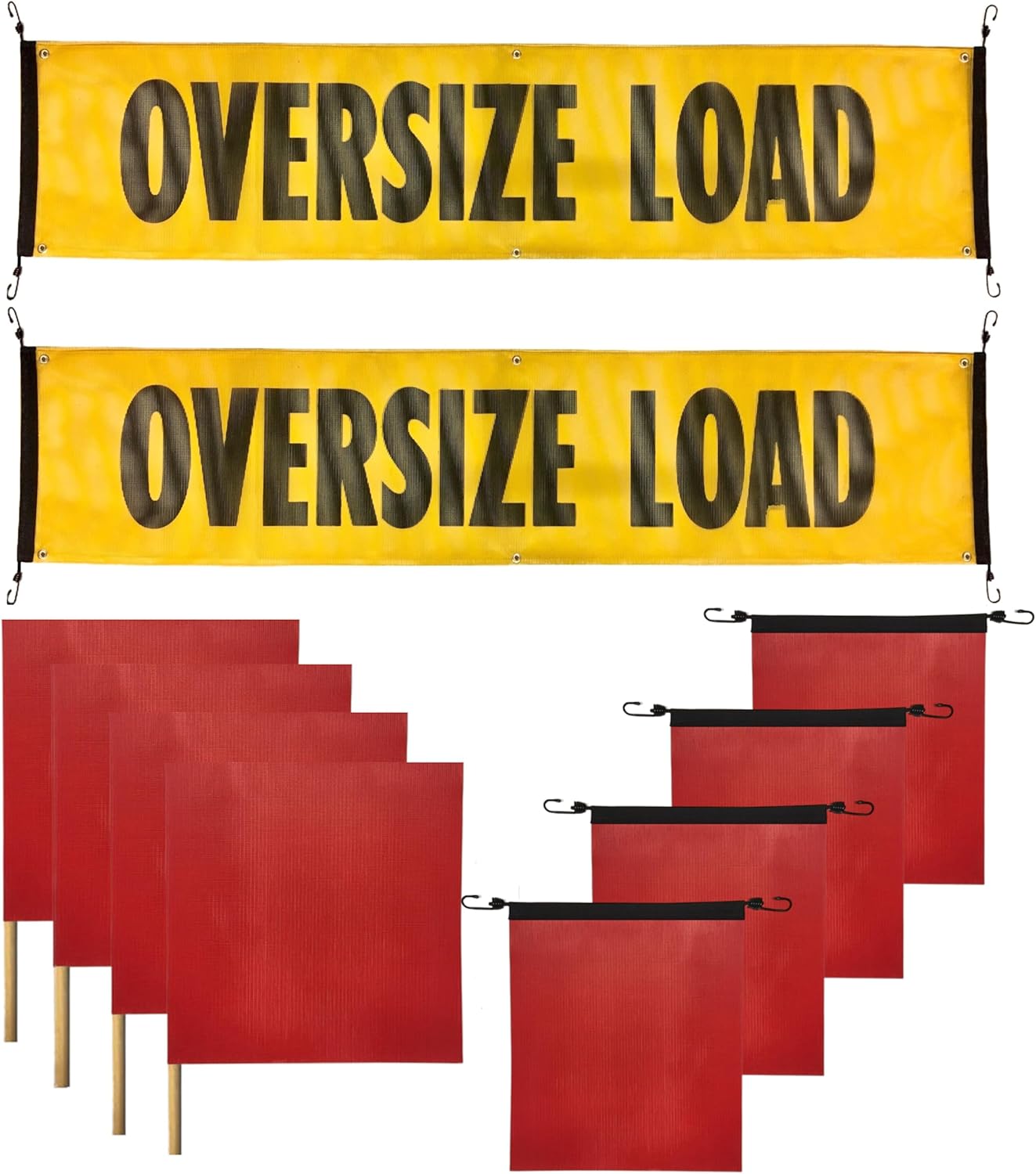 Amazon.com: Bungee Oversize Load Signs and Flags Kit - 18" X 84" Mesh ...
