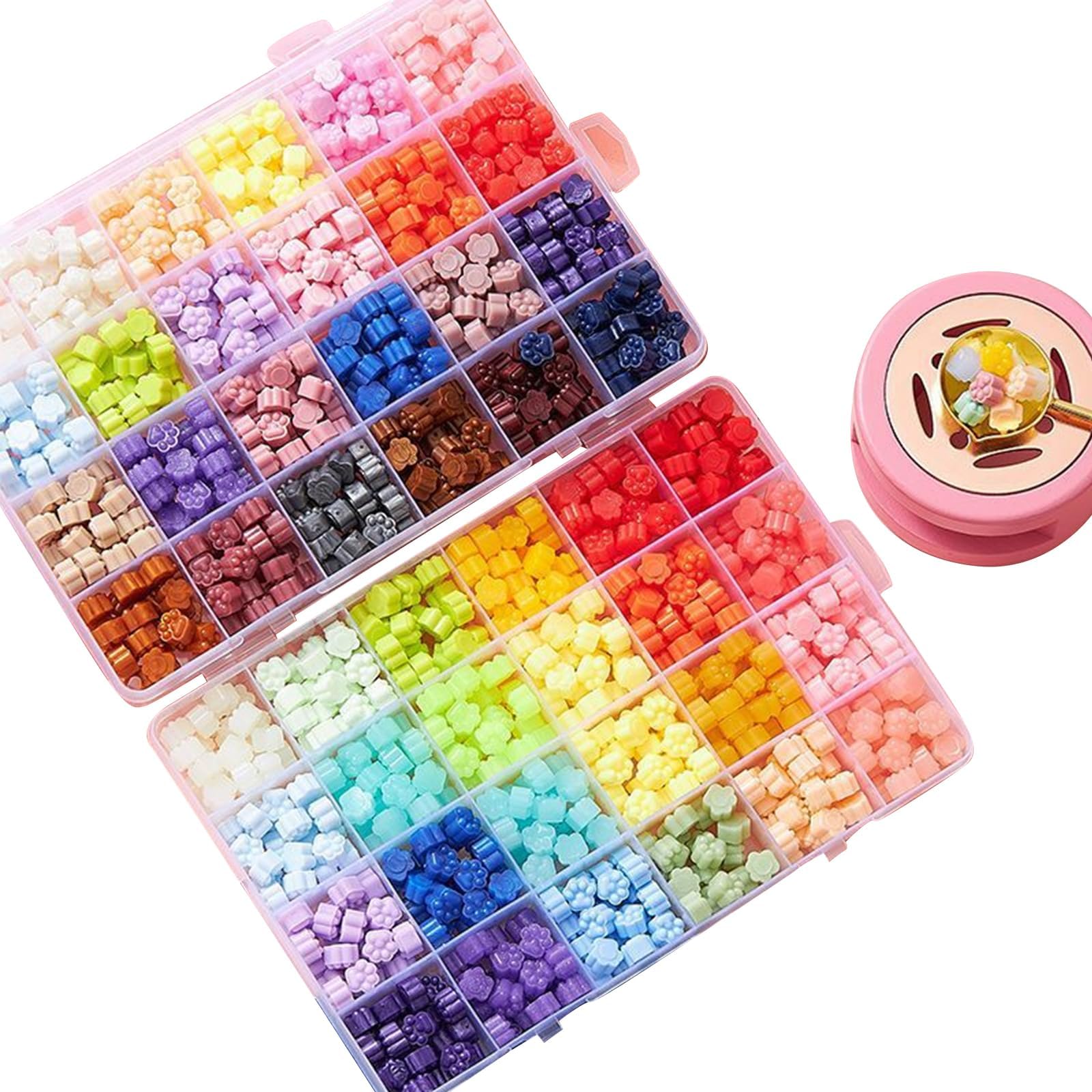 Amazon | YAYAMIYA シーリングスタンプ ワックス 24色 4つのスタイル（約600粒）シーリングワックス セット 猫の爪 封蝋 小粒 手作り DIY 収納ケース付き ミックス ...