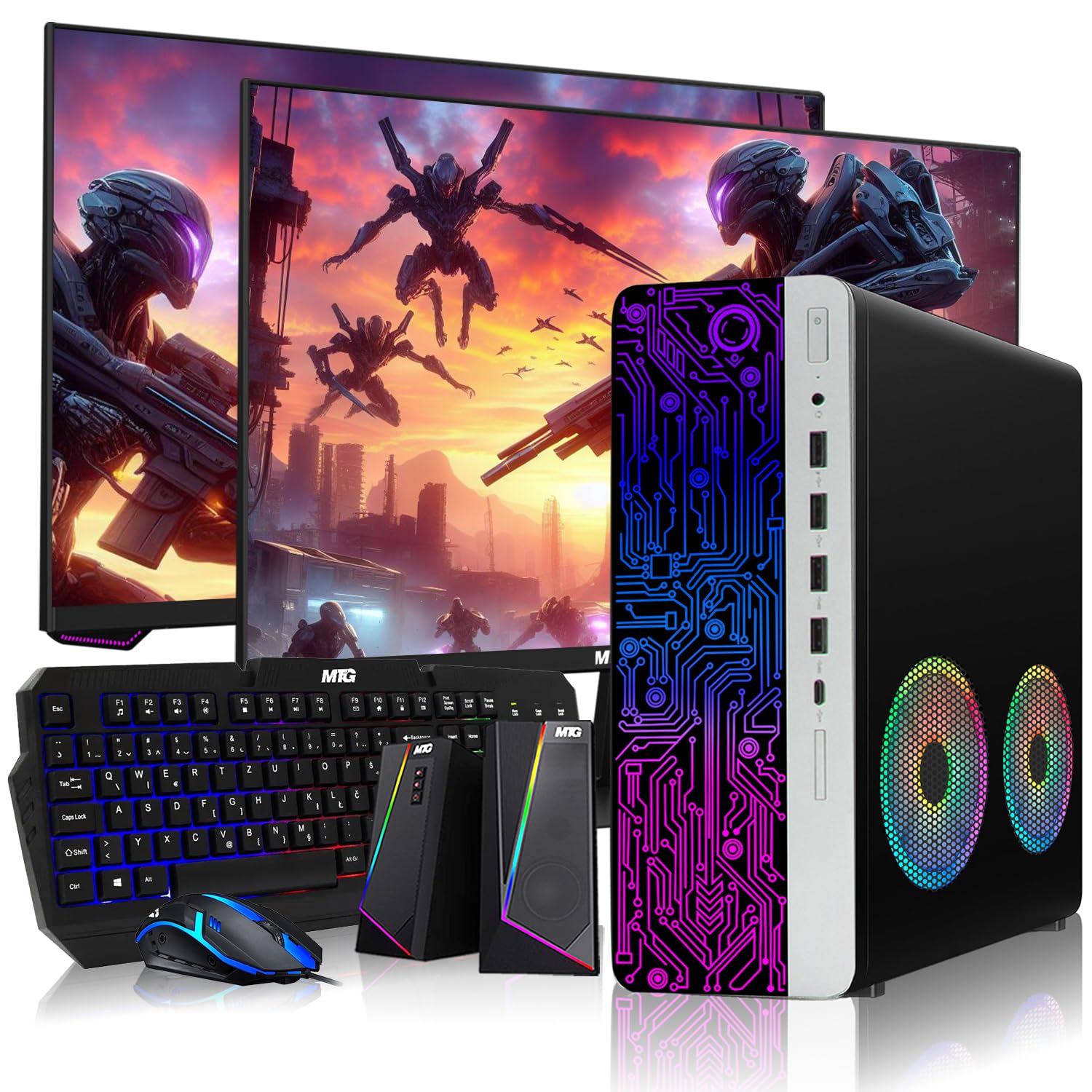 Amazon.com: HP G4 Desktop RGB Computer PC Intel i7-8th Gen, 16GB DDR4 ...