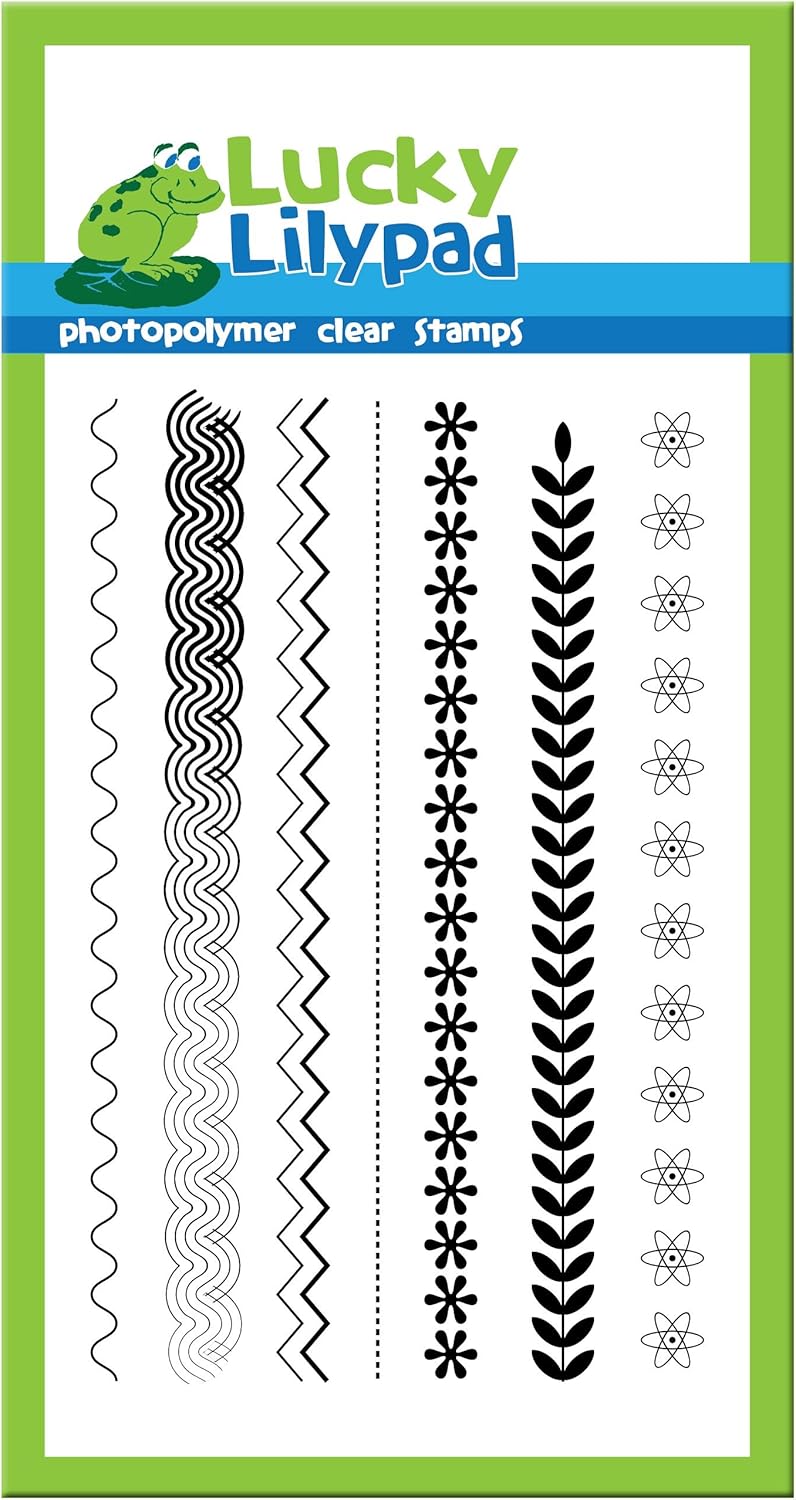 Amazon.com: Lucky Lilypad Clear Stamps, Beautiful Borders, 4-Inch by 6 ...