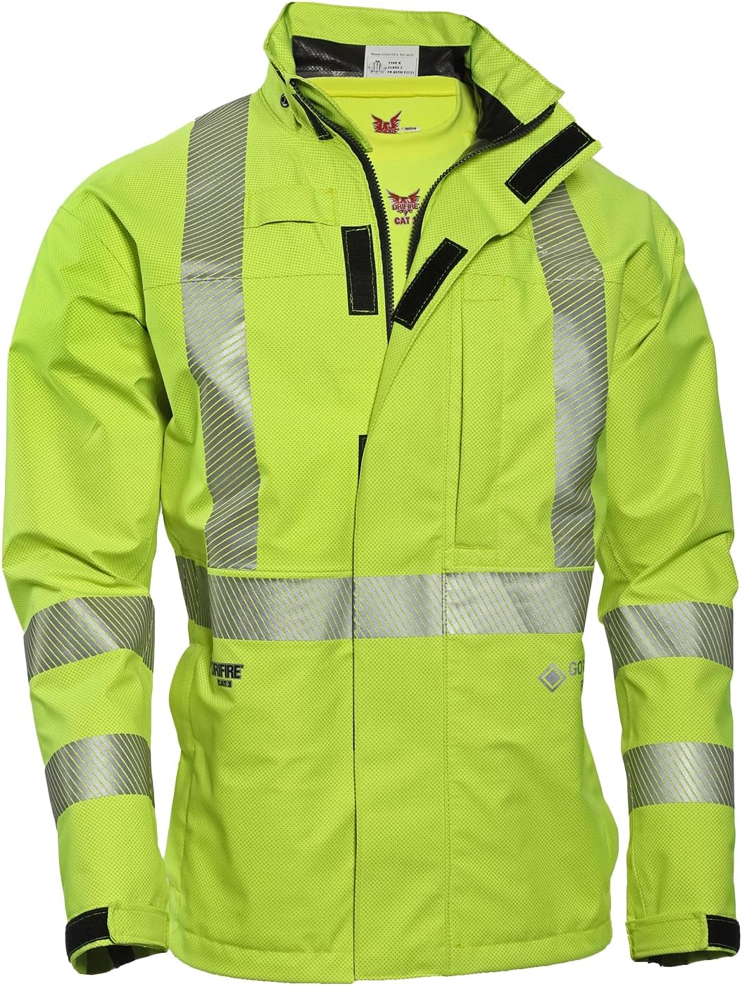 Amazon.com: DRIFIRE HYDROflash Hi-Vis FR Rain Jacket Class 3, Flame ...