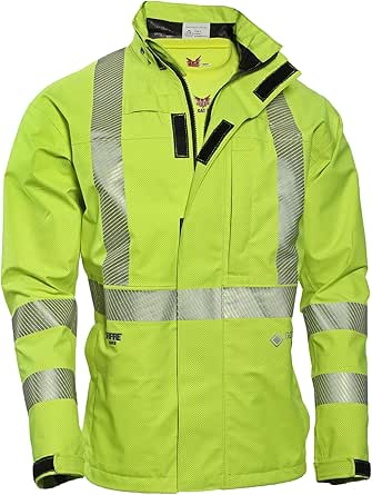 Amazon.com: DRIFIRE HYDROflash Hi-Vis FR Rain Jacket Class 3, Flame ...