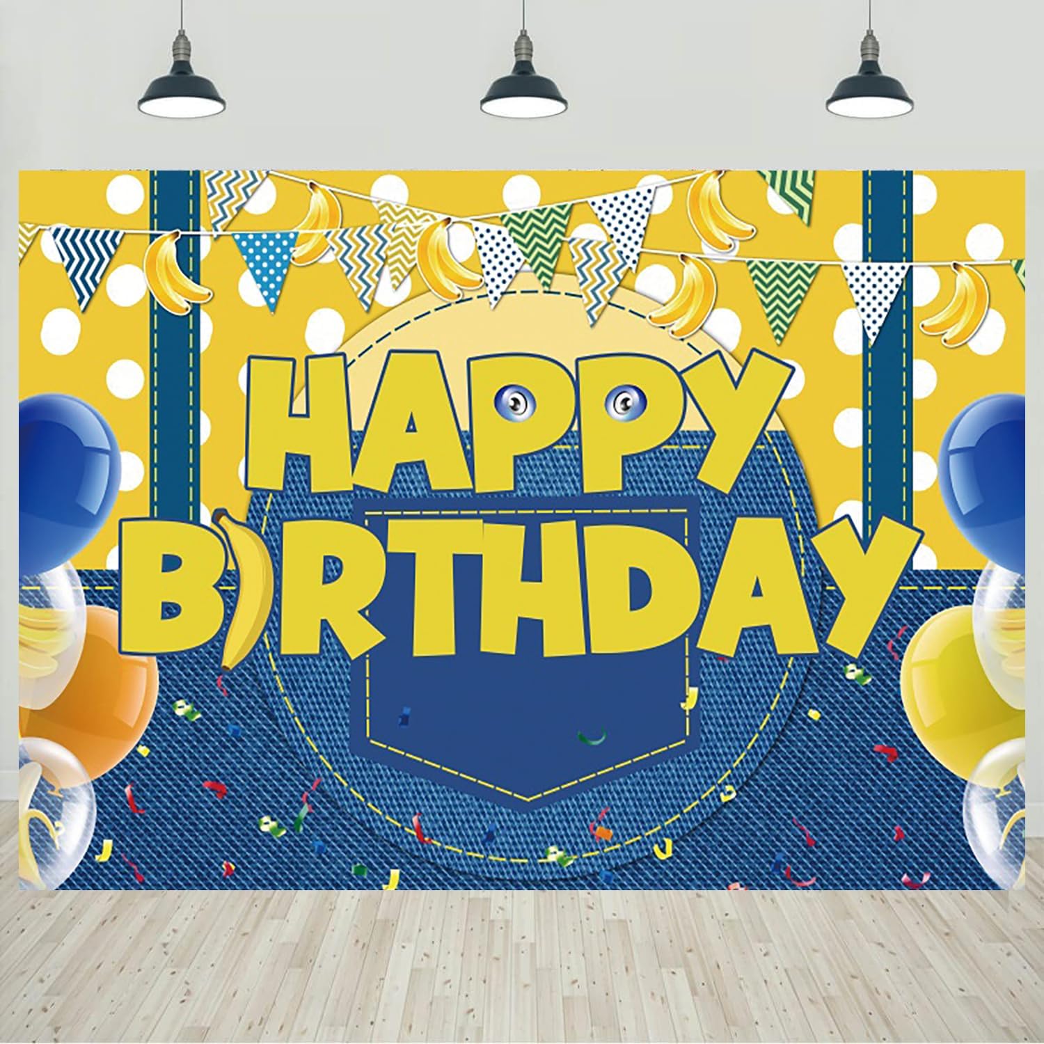 5x3ft Feliz Cumpleaños Backdrop Amarillo Jeans Chile | Ubuy