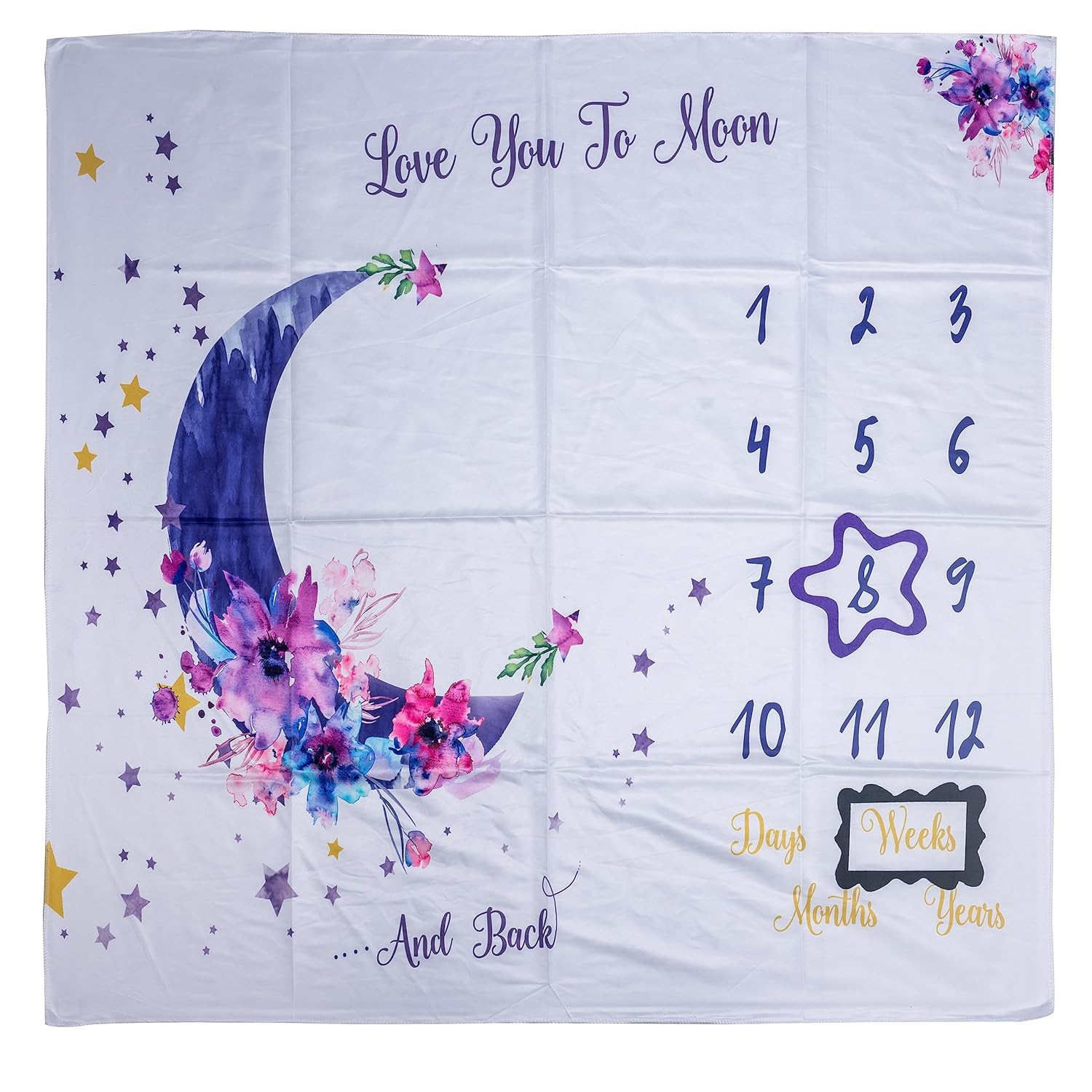 Adore Monthly Baby Milestone Blanket for Baby | Baby Monthly Milestone ...