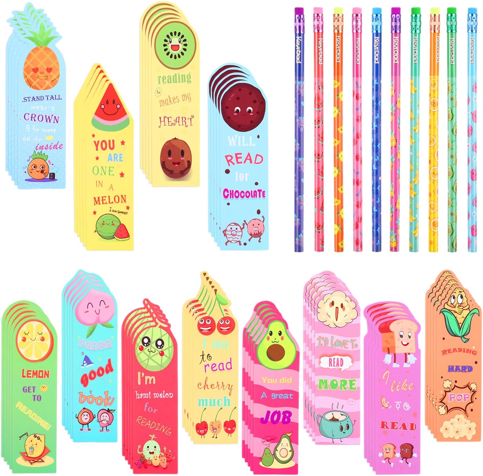 Amazon.com: 80 Pcs Scented Bookmarks and Scented Pencils with Cute ...