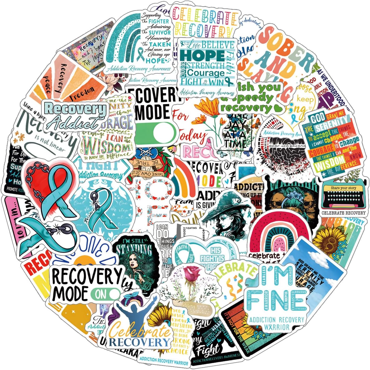 Amazon.com: Jetec 120 Pcs Sober Stickers Sobriety Sticker for Journal ...