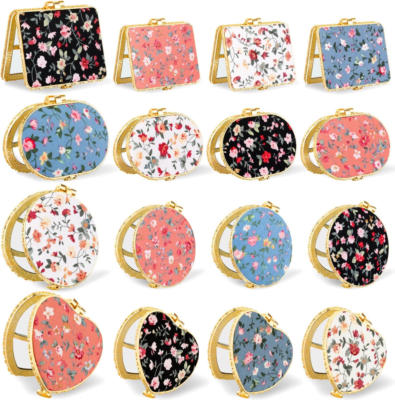 Amazon.com: Remerry 48 Pieces Compact Mirror for Purse Small Flower ...