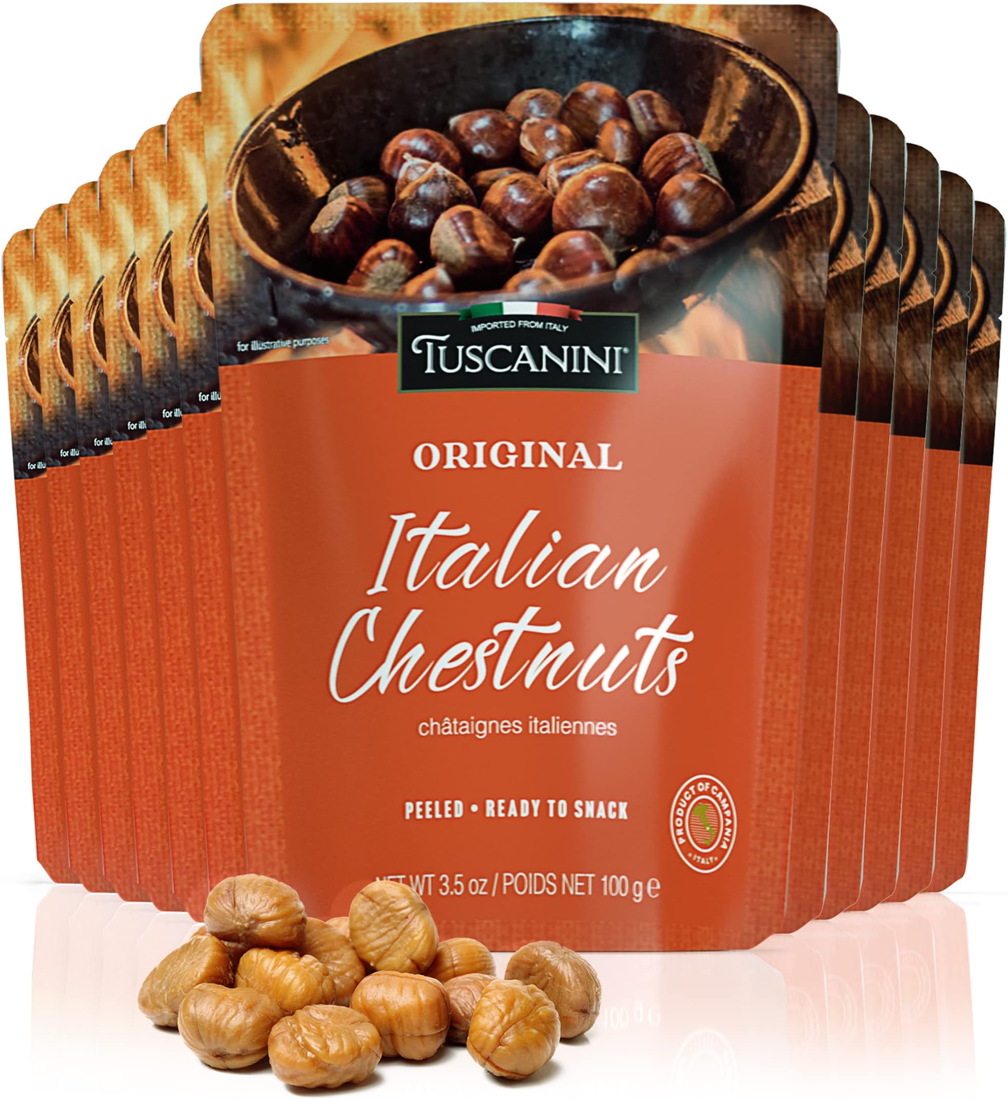 Amazon.com : Tuscanini Premium Italian Chestnuts, 3.5oz (12Pack ...