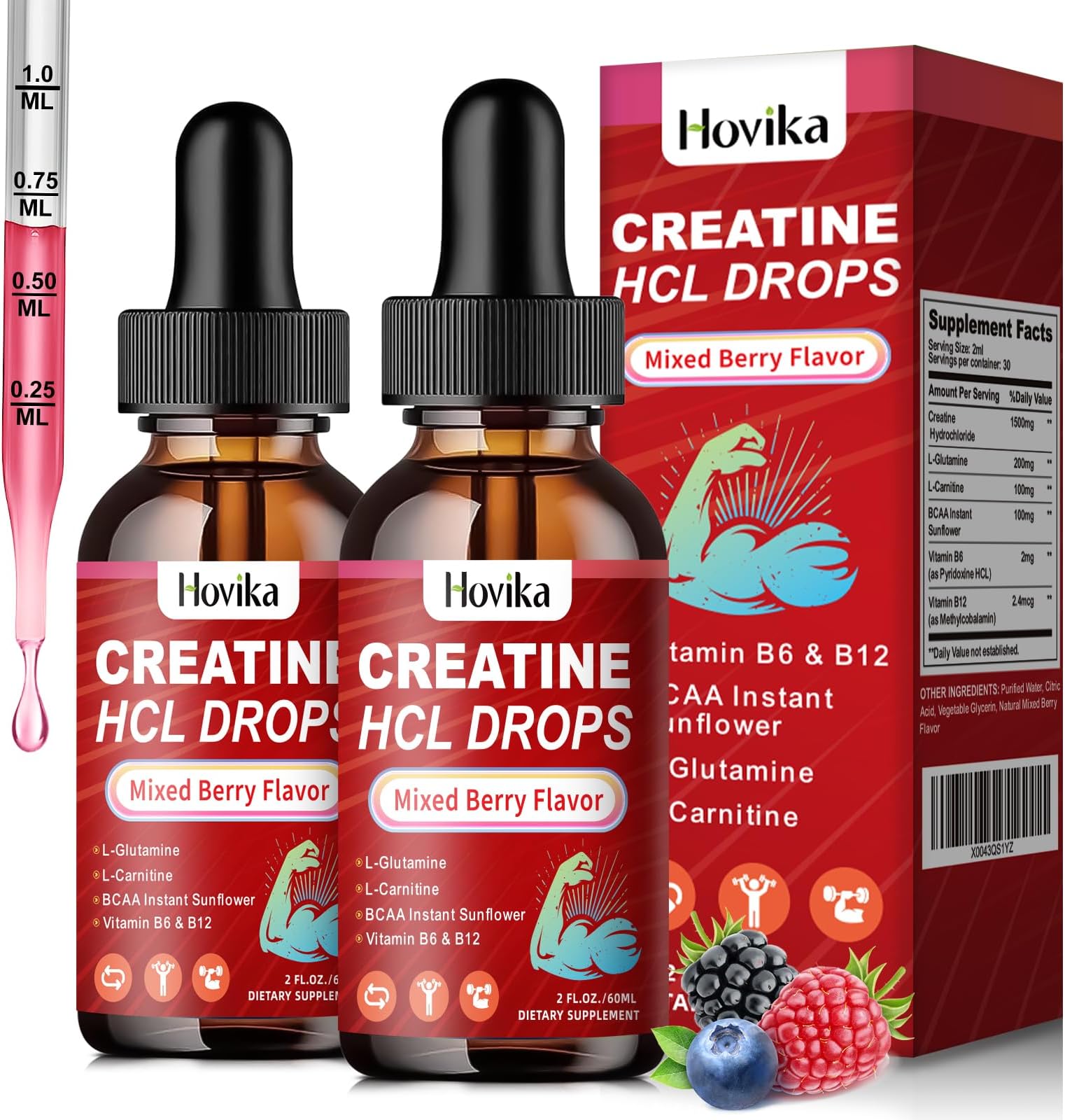 Amazon.com: Creatine HCL Liquid Drops for Men & Women, Creatine ...