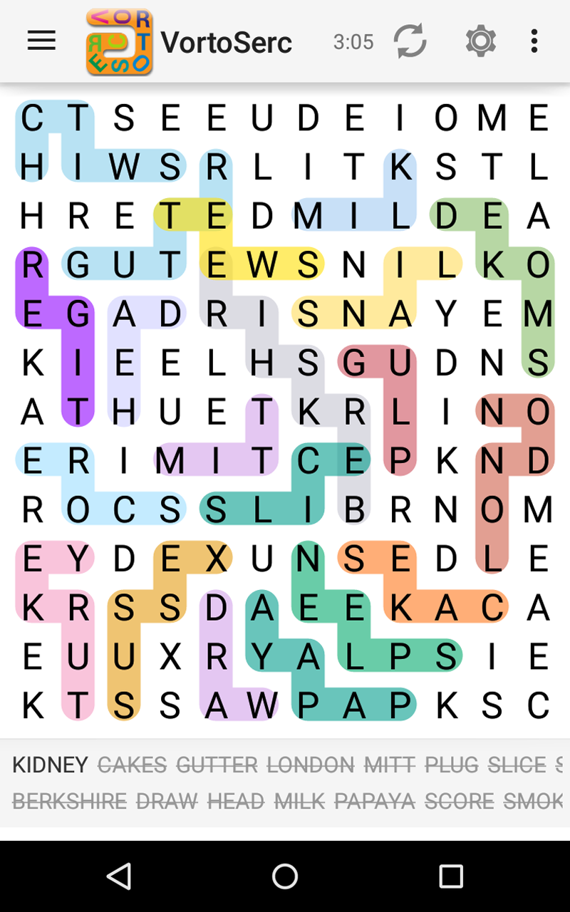Vortoserc Word Search Puzzle - App on Amazon Appstore