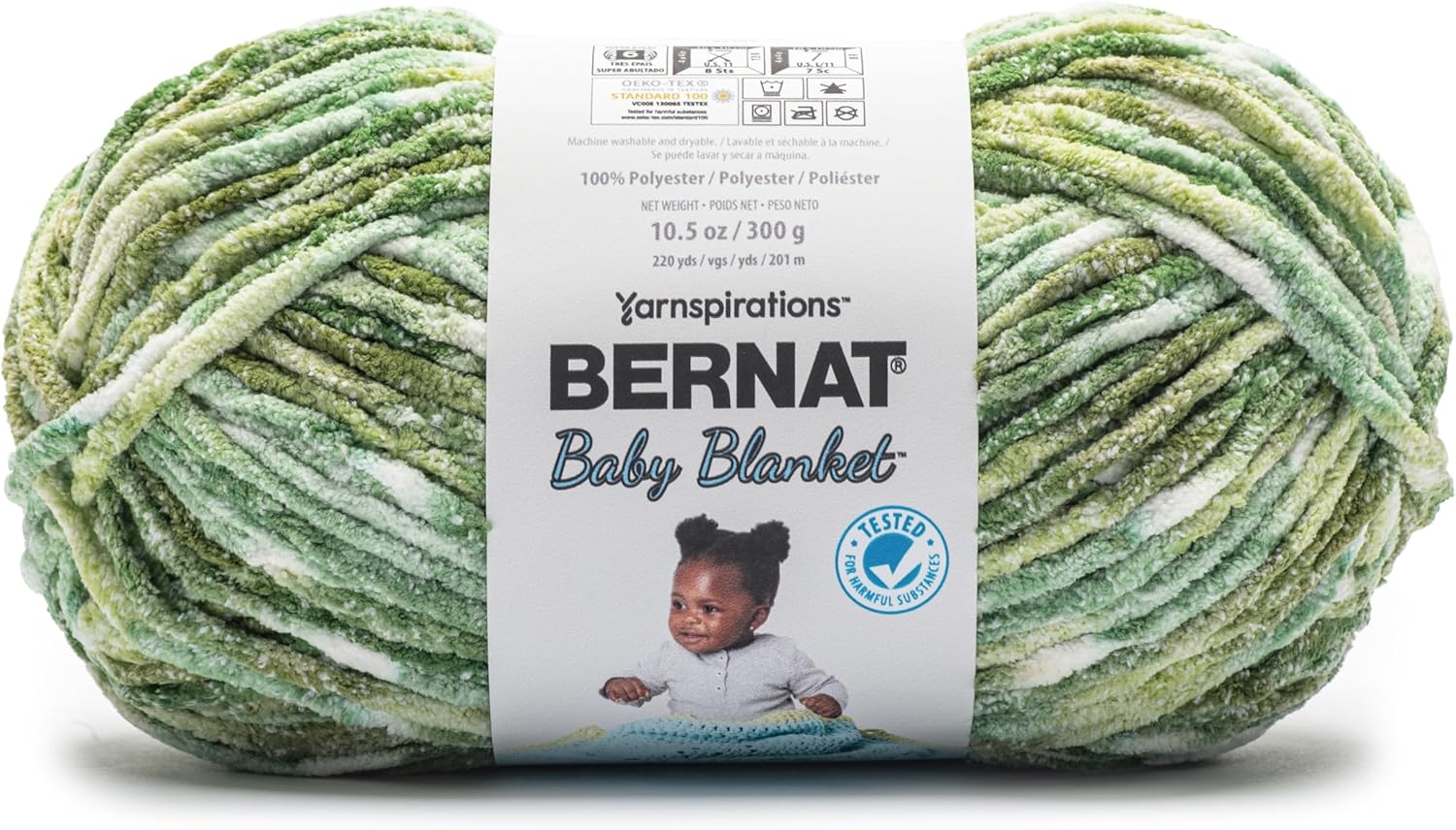Amazon.com: Spinrite Bernat Baby Blanket Big Ball Yarn-Leafy Greens