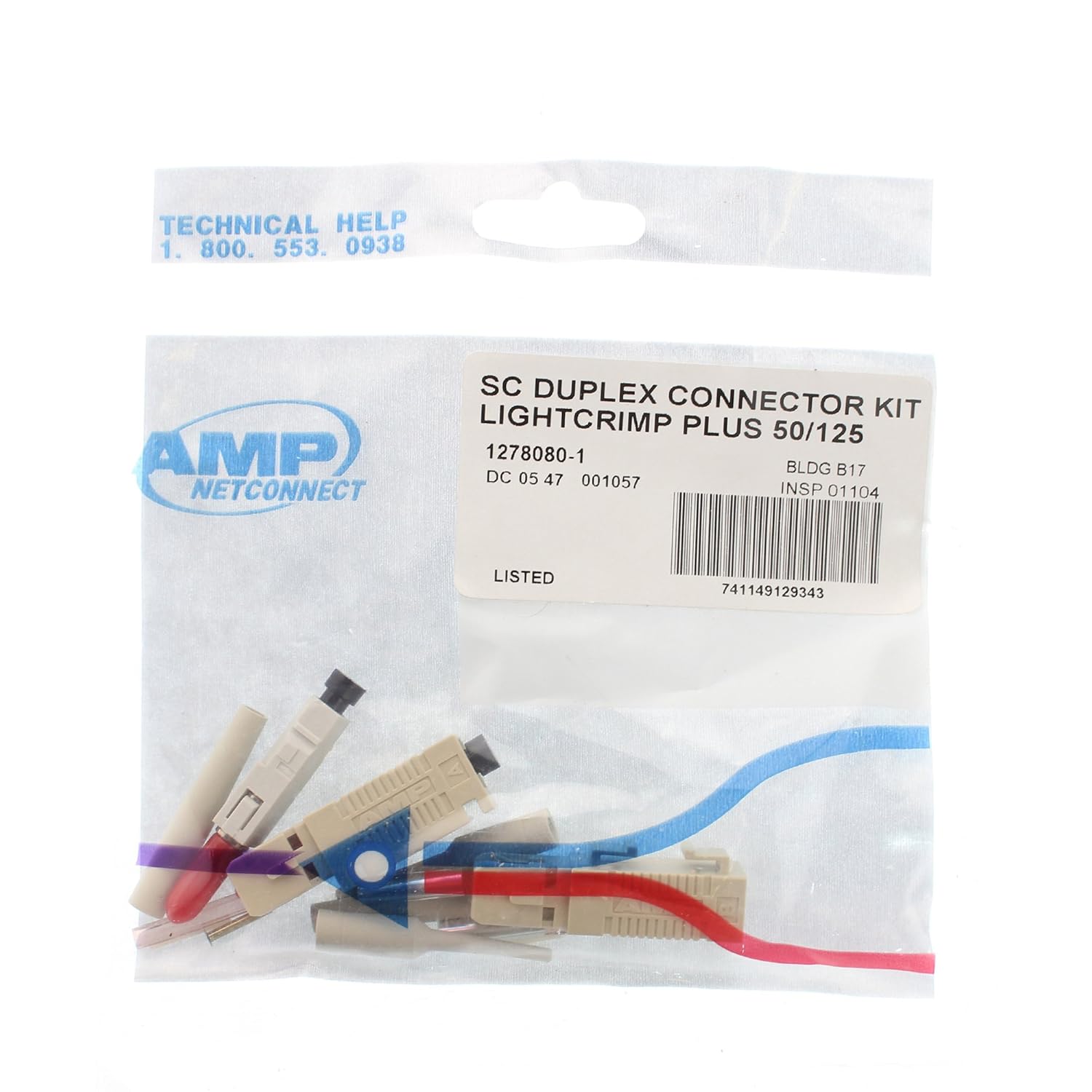 Amazon.com: AMP Tyco TE 1278080-1 SC Duplex Fiber Optic Connector Kit ...
