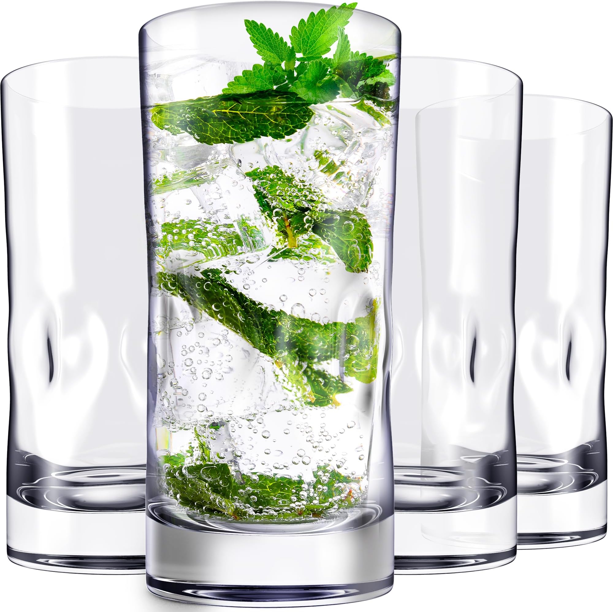 Amazon.com | Lily's Home Unbreakable Highball Tumblers, Made of ...