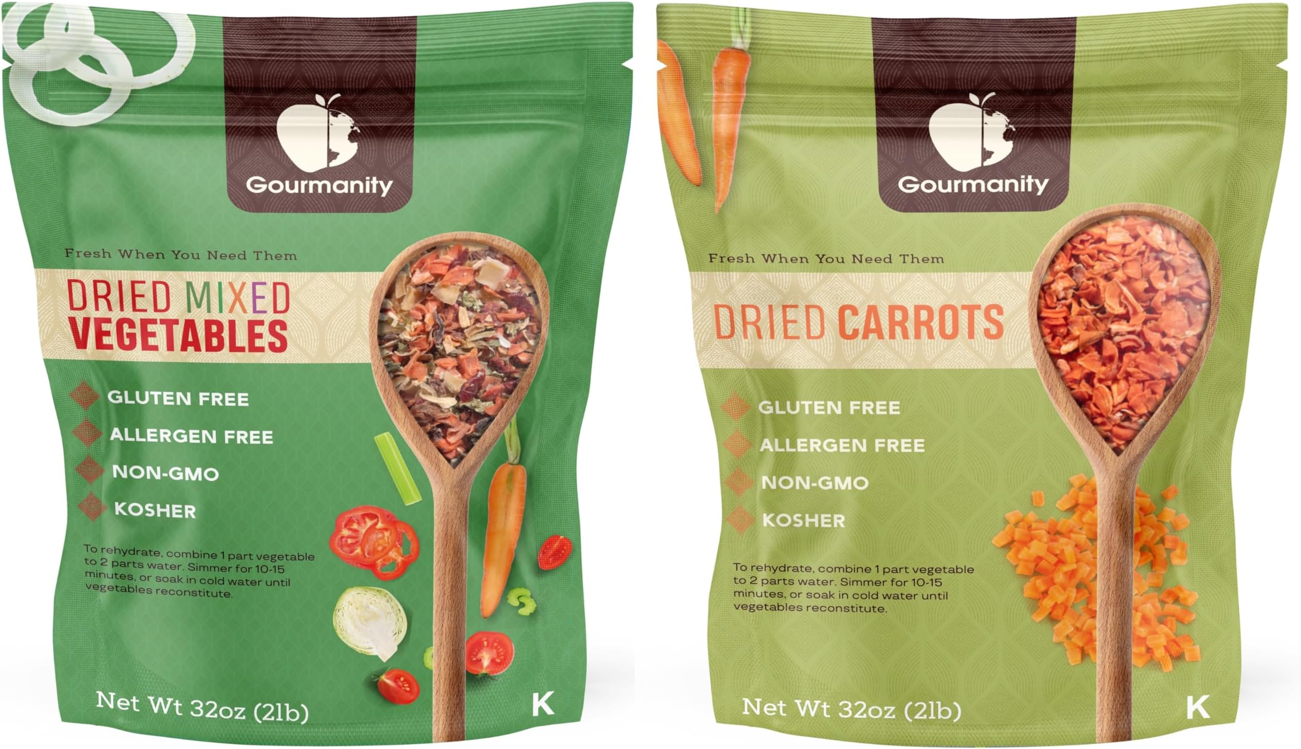 Amazon.com : Gourmanity 2 lb Dehydrated Mixed Vegetables and Dehydrated ...